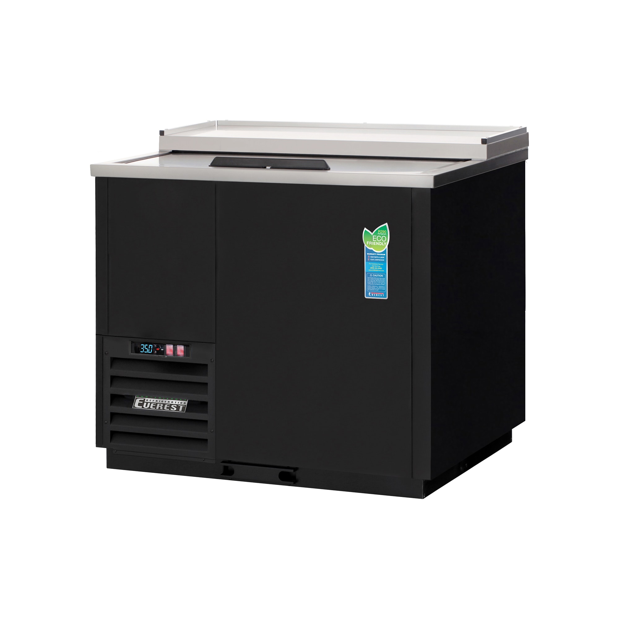 Everest Refrigeration EGC37 1 Section Glass Chiller w/ (160) Mug ...
