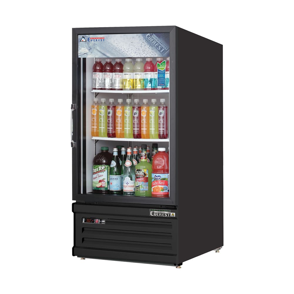 Everest Refrigeration EMGR8B 24" EM Series One Section Glass Door ...