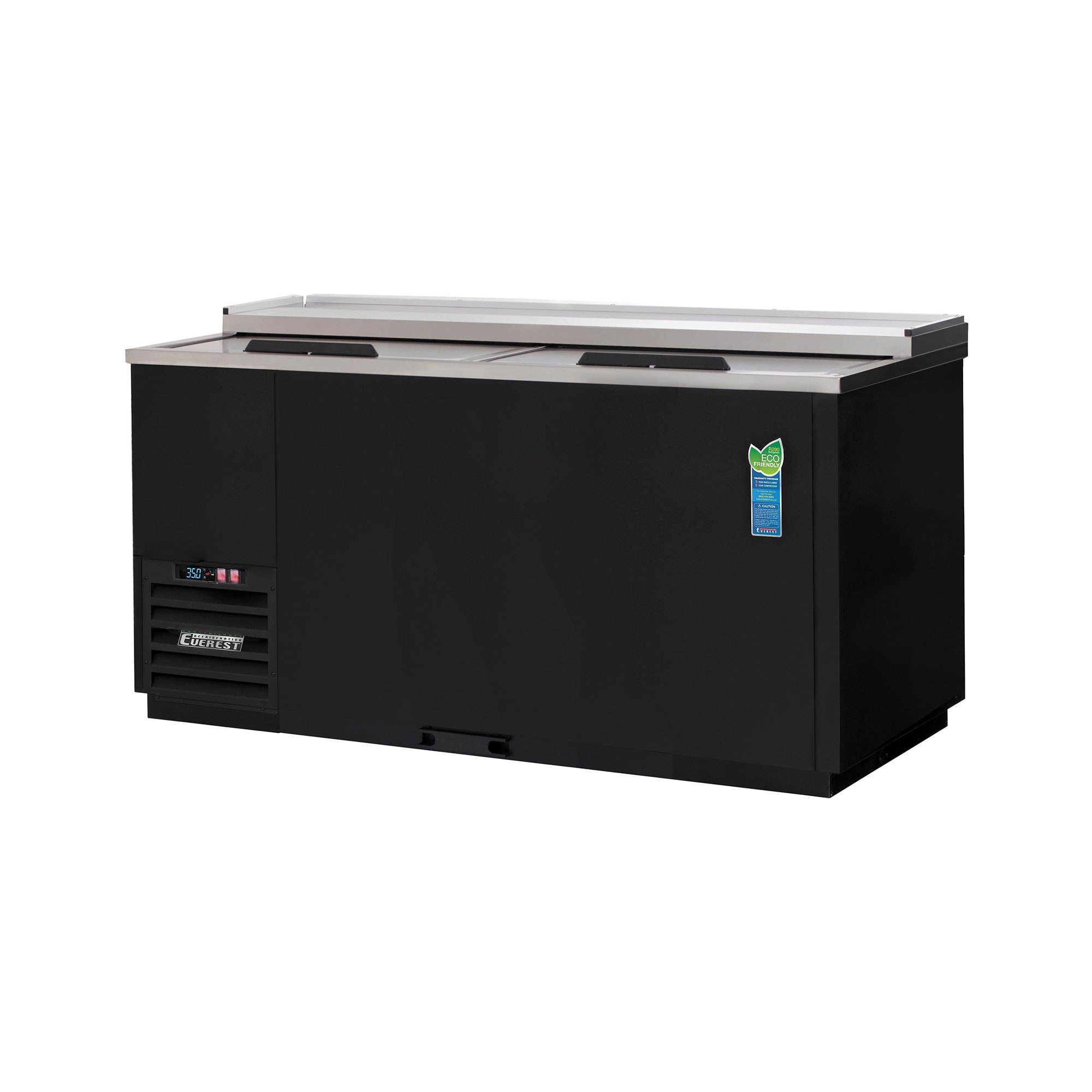 Everest Refrigeration EGC65 2 Section Glass Chiller w/ (290) Mug ...