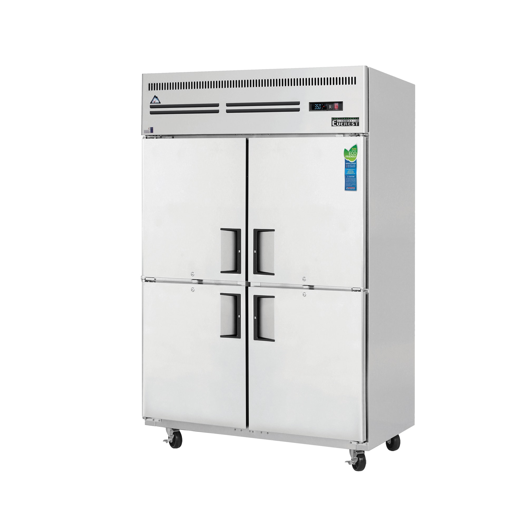 Everest Refrigeration ESRH4 49 5/8" Two Section Reach In Refrigerator ...