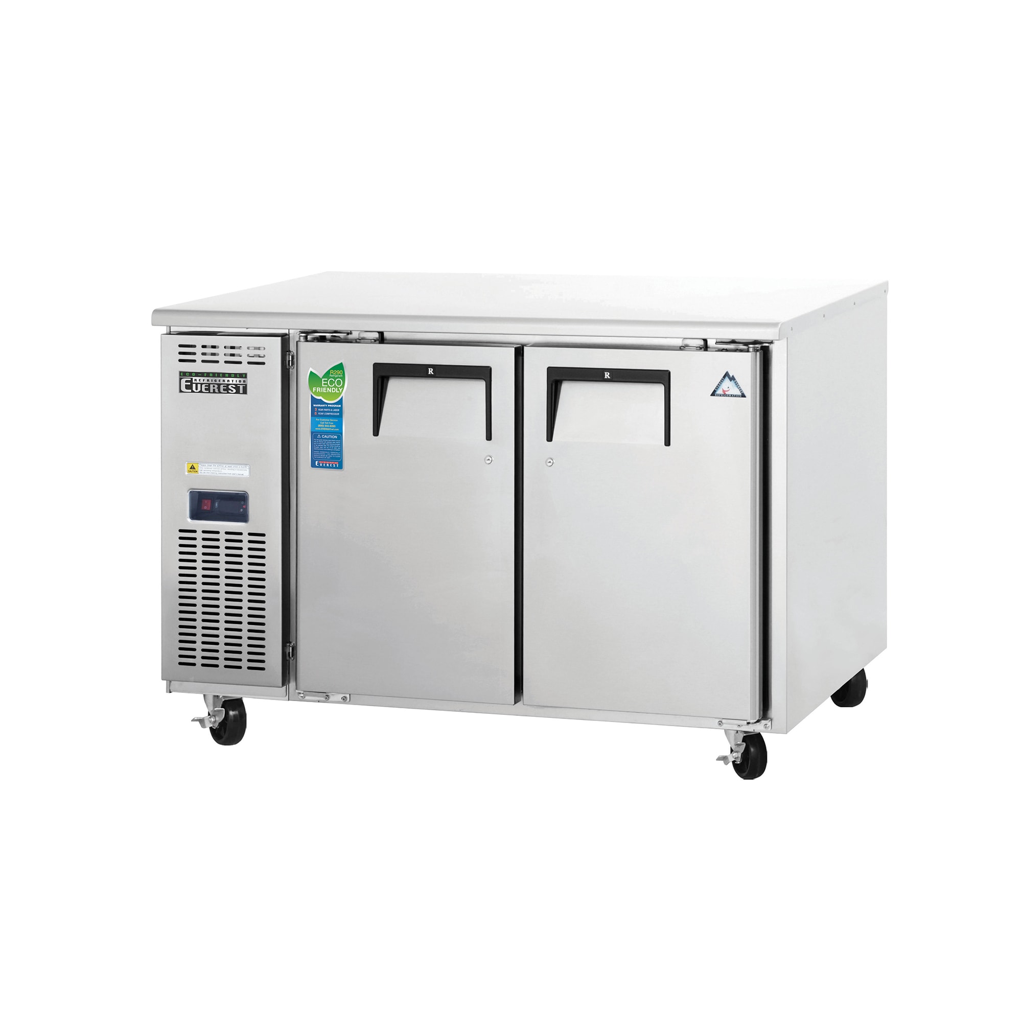 Everest Refrigeration ETR2 47 1/2" W Undercounter Refrigerator w/ (2 ...