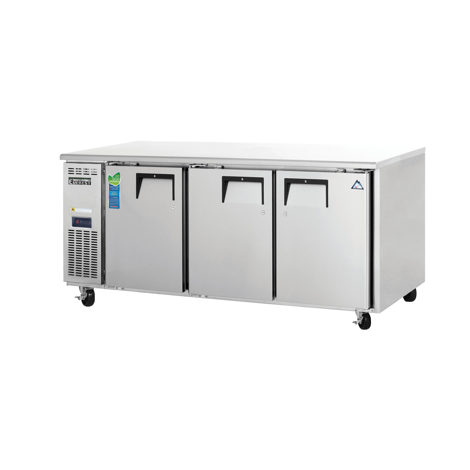 Everest Refrigeration ETR3 71 1/8" W Undercounter Refrigerator w/ (3 ...