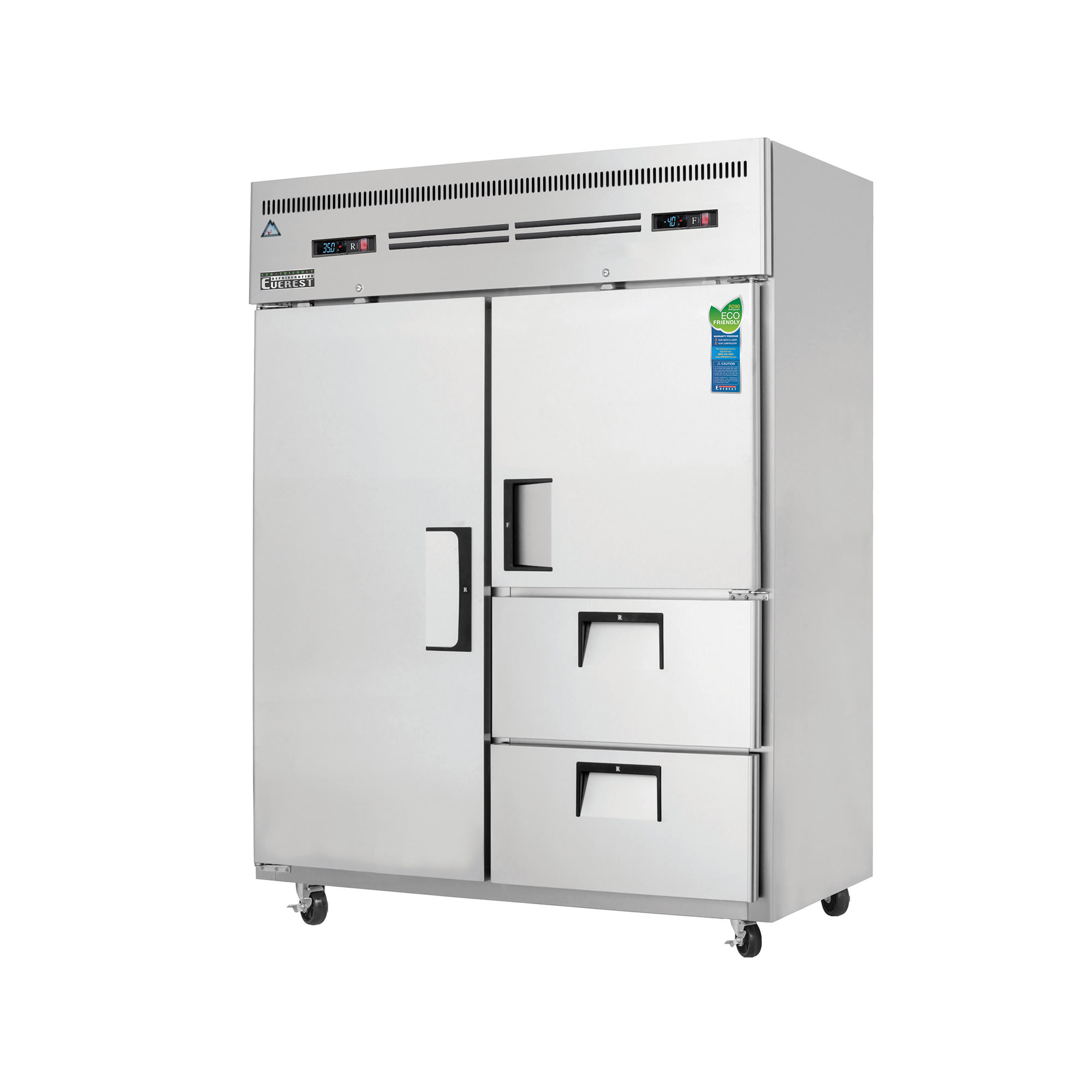 Everest Refrigeration ESWQ2D2 59" Two Section Commercial Combo ...