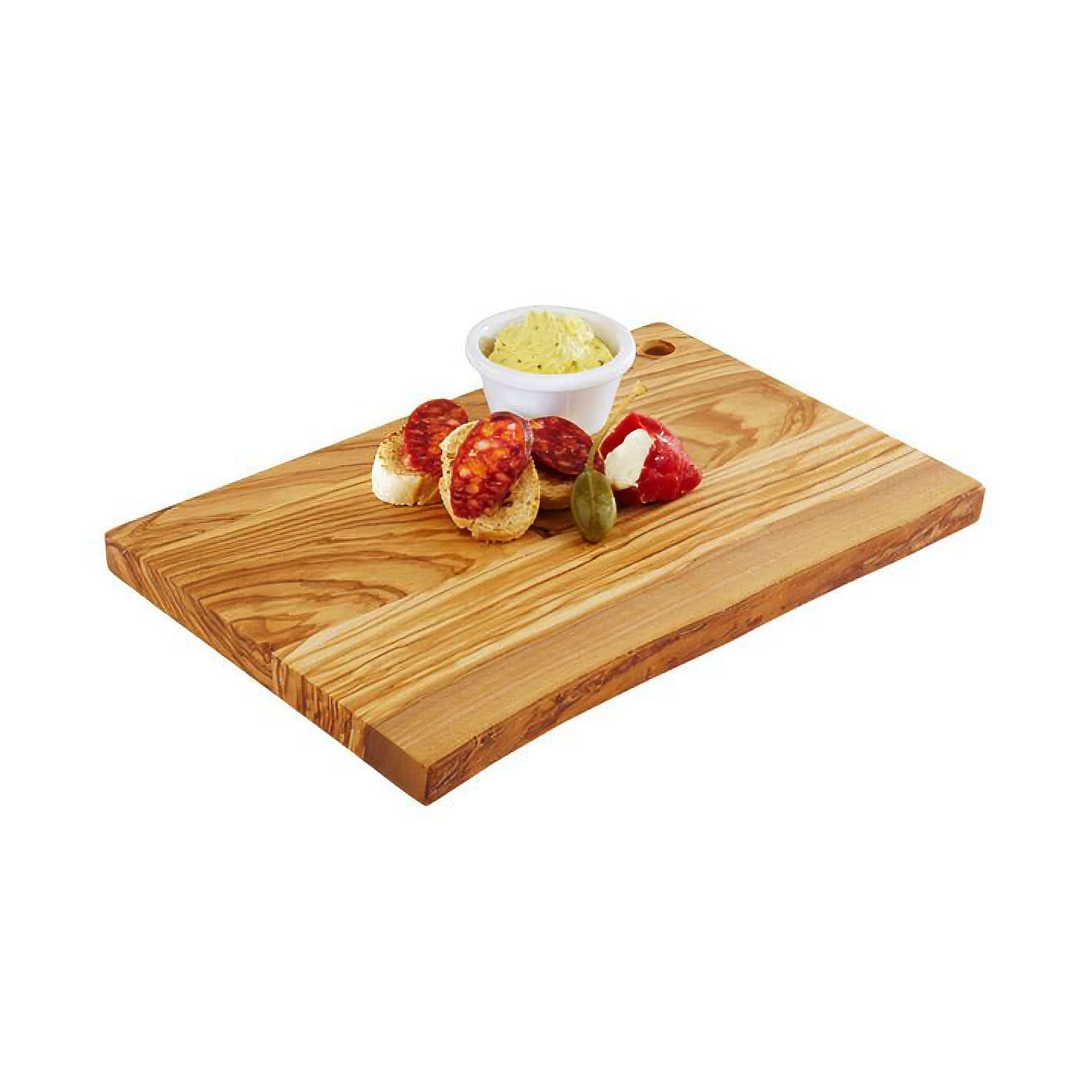 Libbey APS00871 Rectangular Serving Board - 11 7/8" x 8", Olive Wood