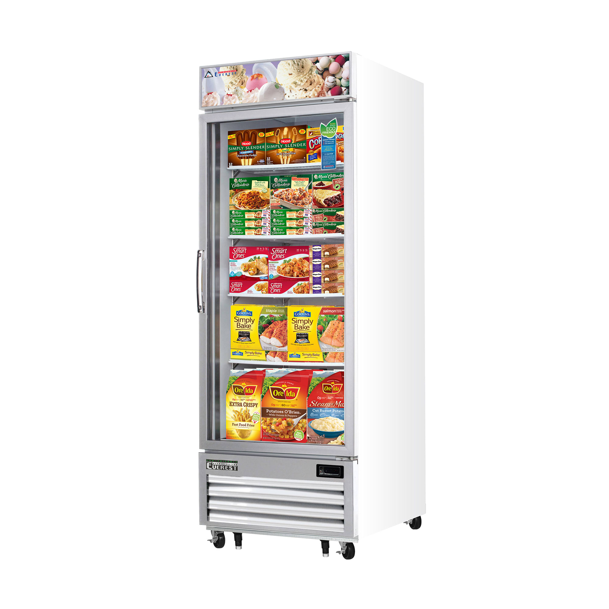 Everest Refrigeration EMGF23 29 1/8" One Section Display Freezer w ...