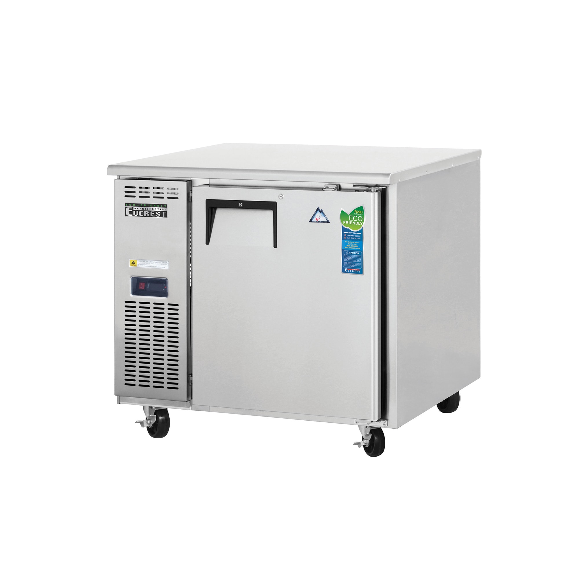 Everest Refrigeration ETR1 35 3/8" W Undercounter Refrigerator w/ (1 ...
