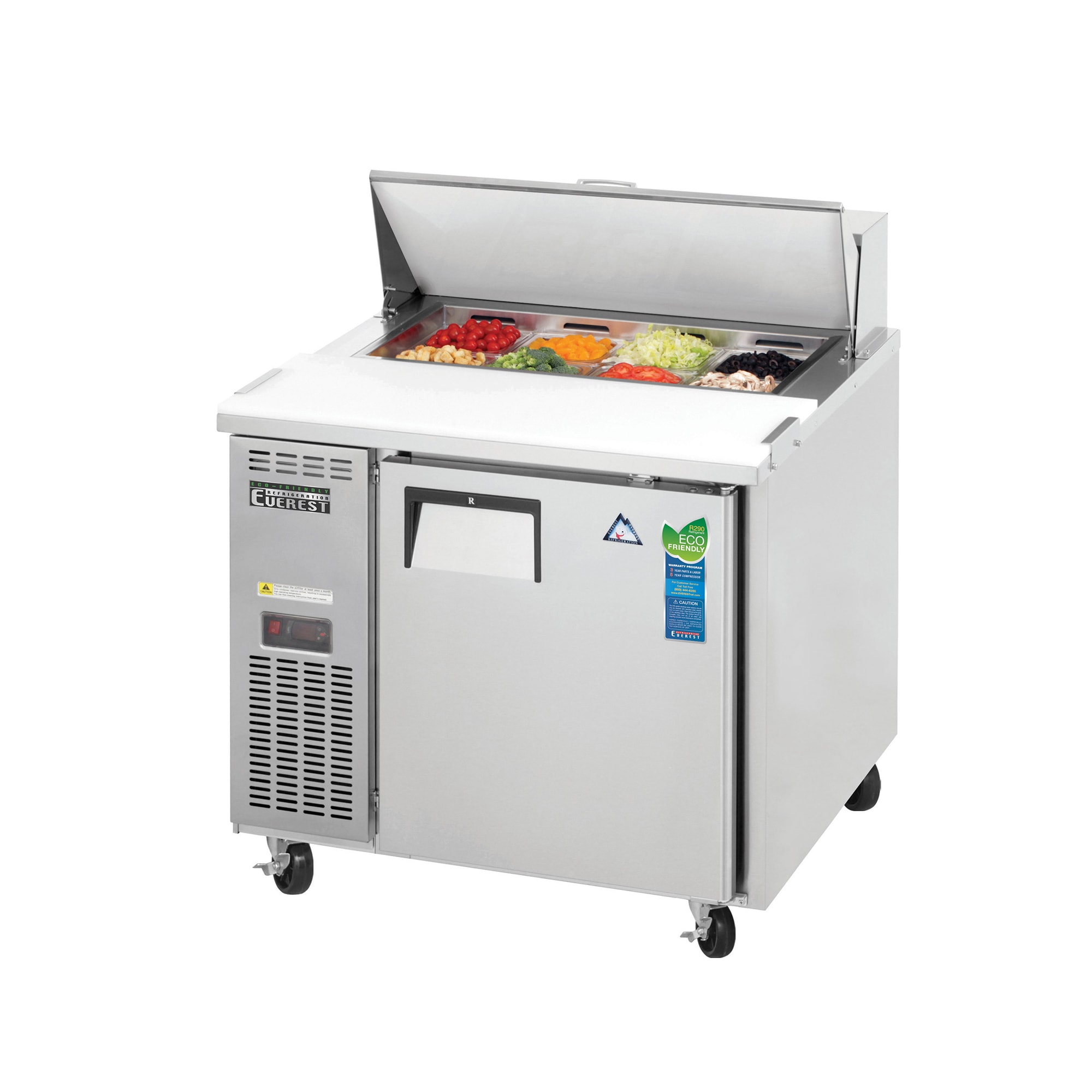 Everest Refrigeration EPR1 35 5/8" EP Series Sandwich/Salad Prep Table ...