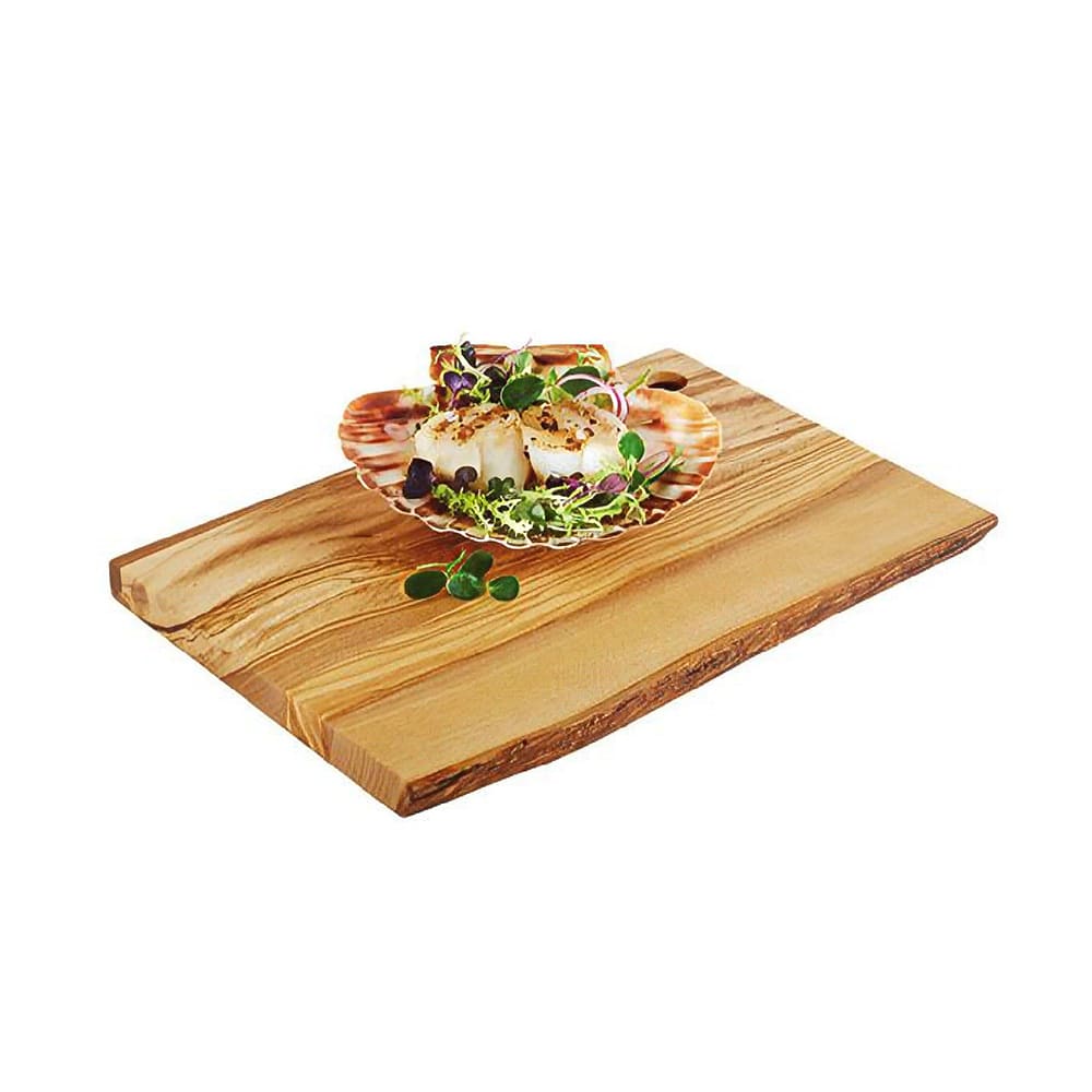Libbey APS00870 Rectangular Serving Board - 9 7/8" x 6 5/8", Olive Wood