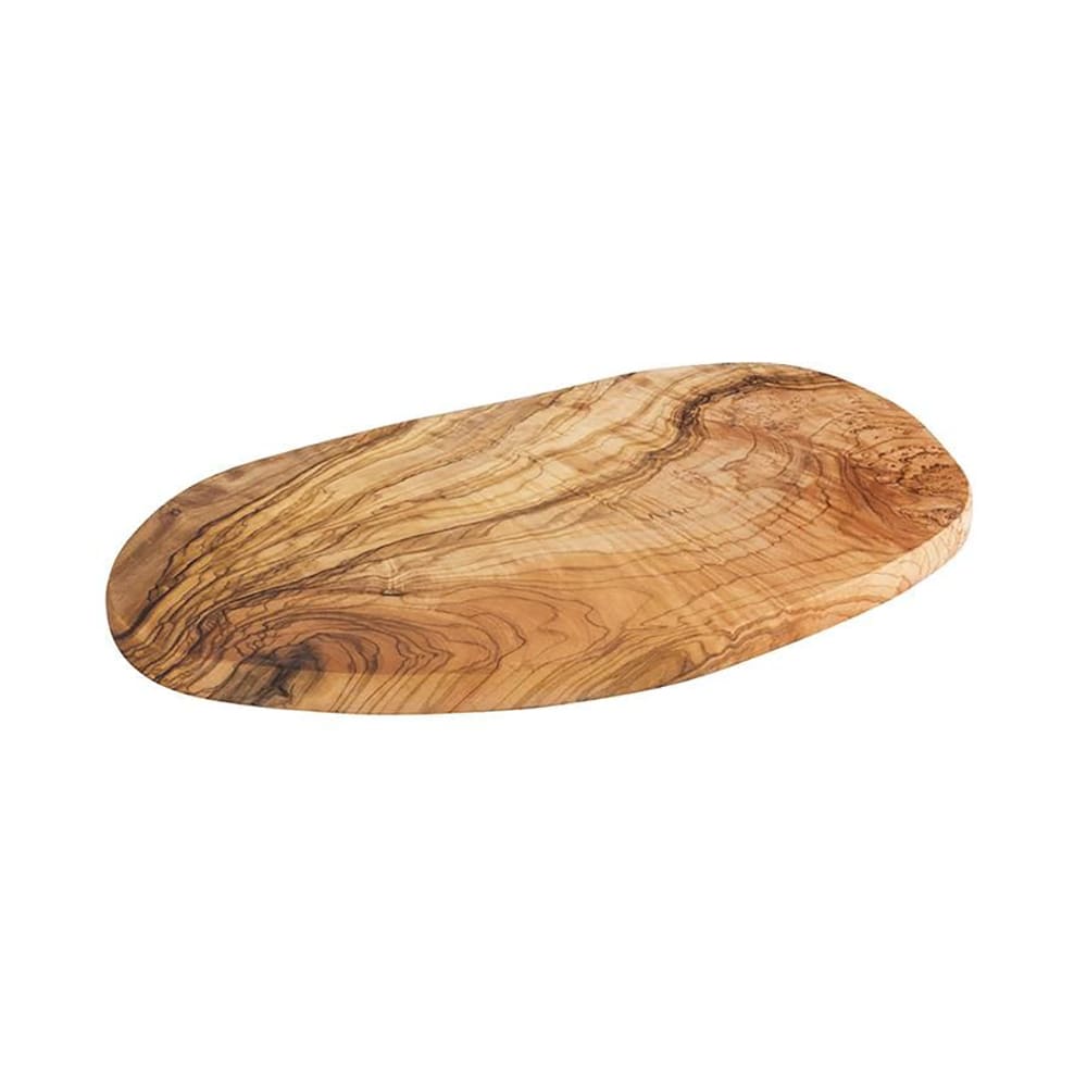 Libbey APS00906 Oval Serving Board - 13 3/4" x 8", Olive Wood