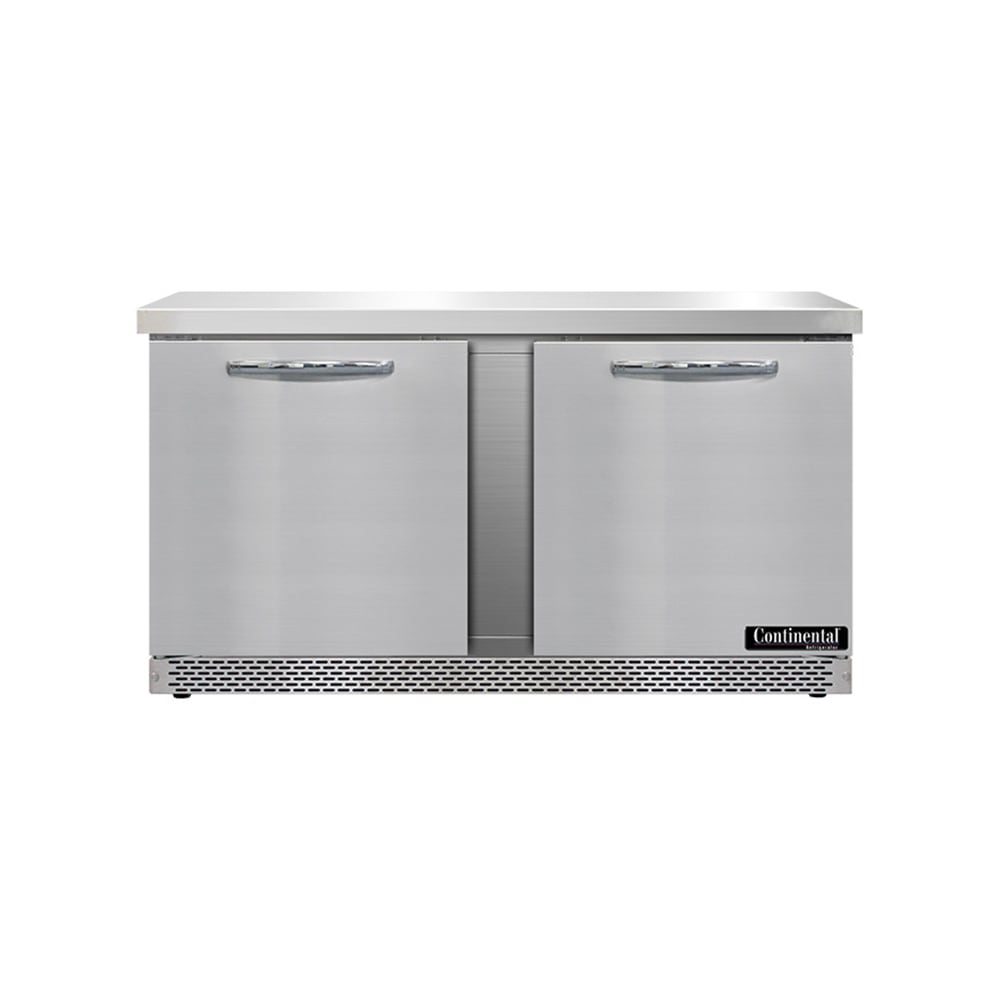 Continental SW60N-FB 60" Worktop Refrigerator w/ (2) Sections, 115v