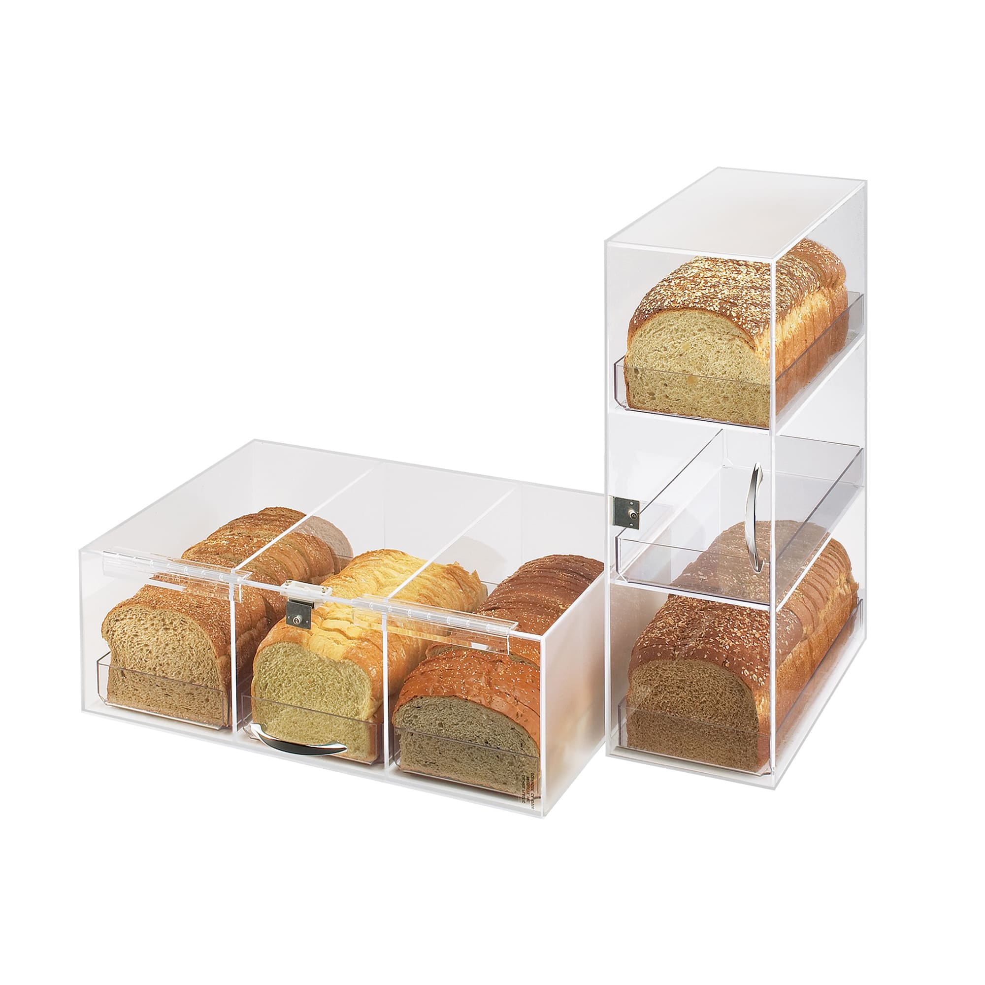 Cal-Mil 1204-12 3 Drawer Bread Case w/ Hinged Door - 7"W x 12"D x 20"H ...