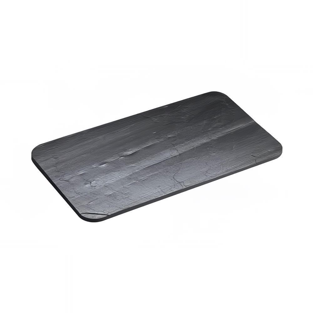 Cal-Mil 1522-712-65 Rectangular Display Tray - 12" x 7", Slate, Black