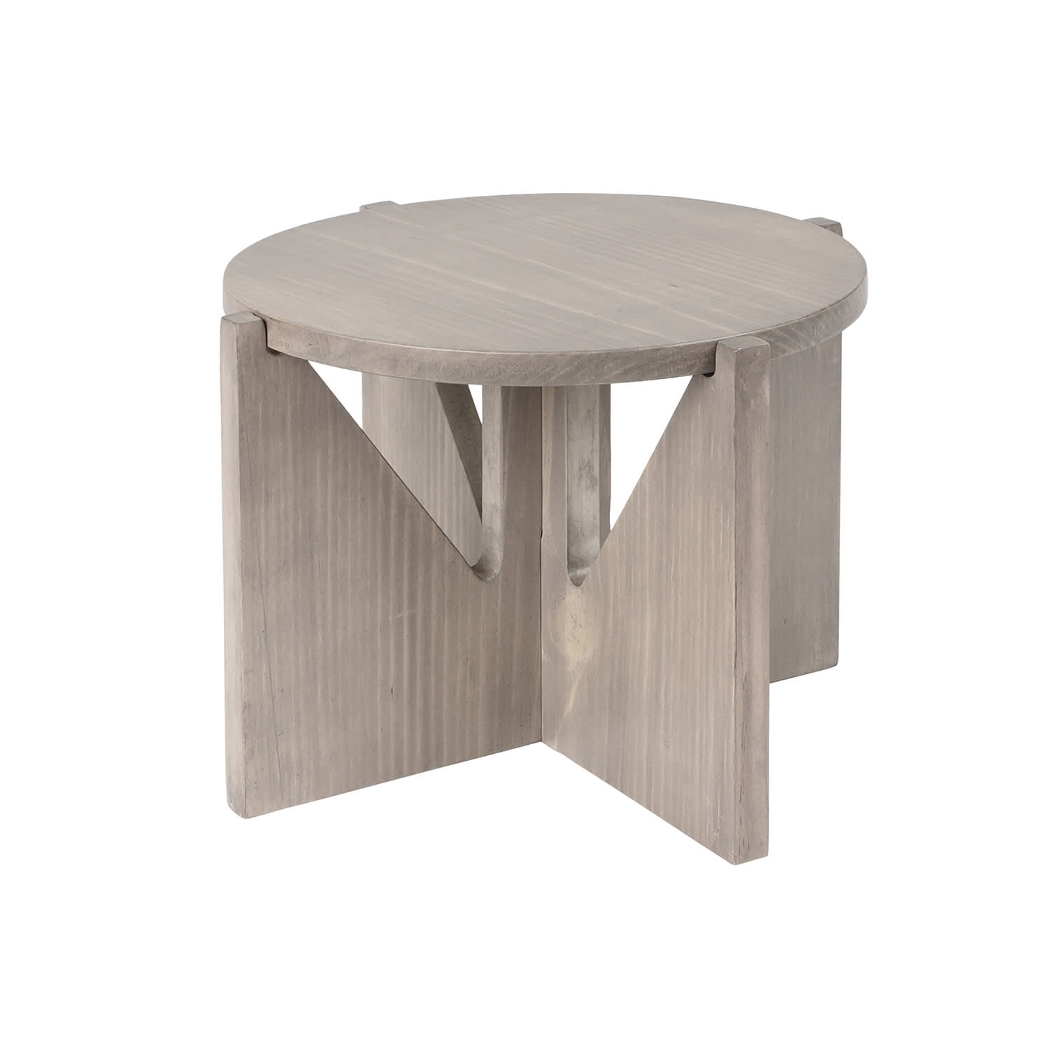 Cal-Mil 22408-8-110 10" Round Display Riser - 8"H, Pine Wood, Gray Wash