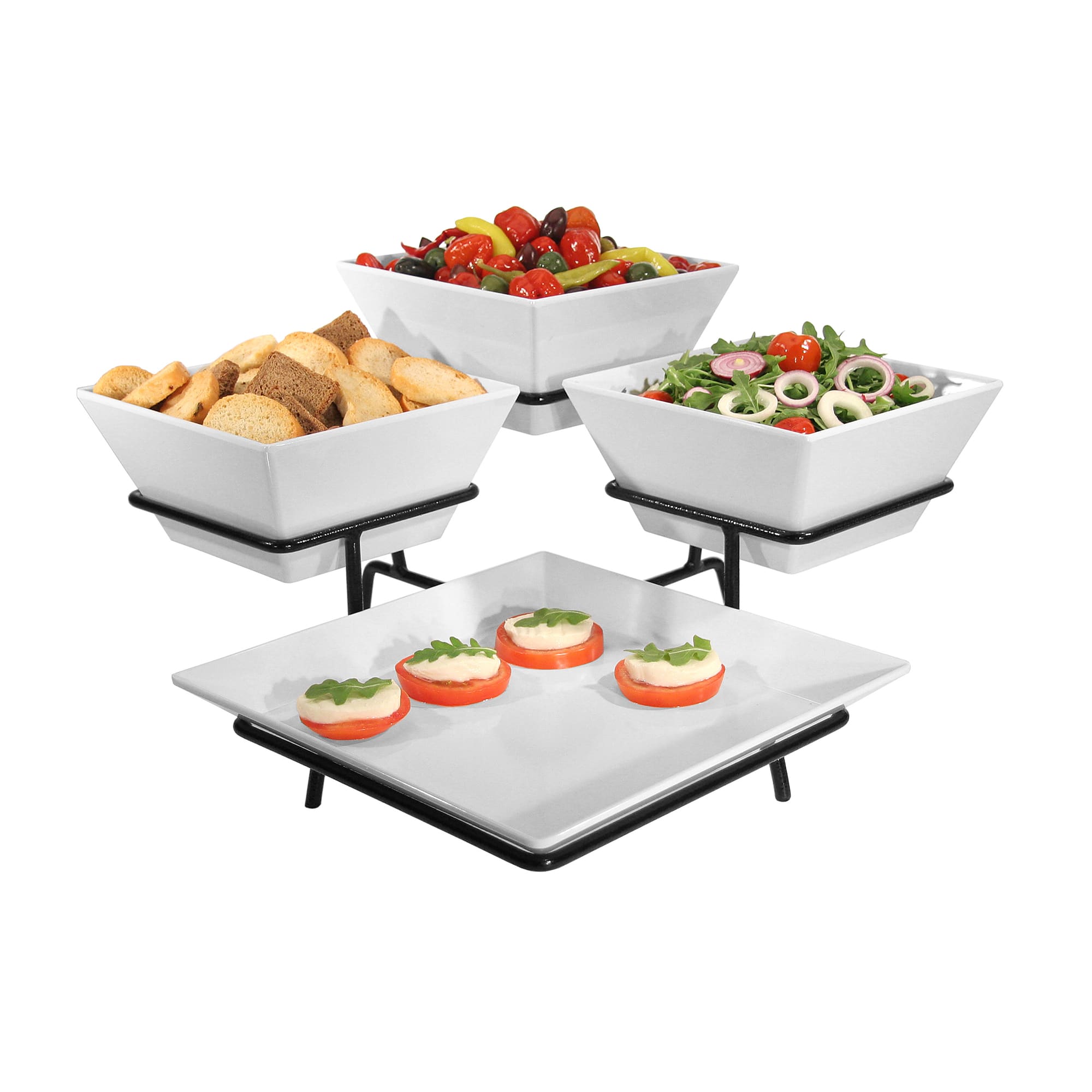 Cal-Mil SR1020-13 11" Square Gourmet Display Platter/Bowl Display ...