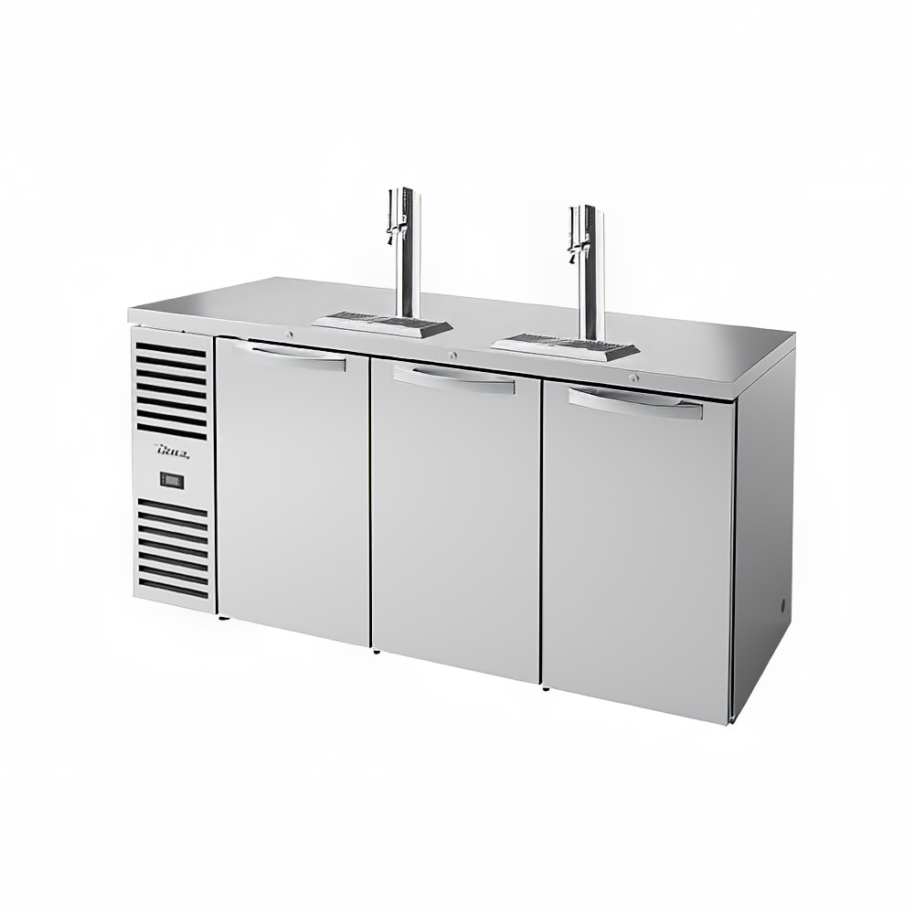 True TDR72-RISZ1-L-S-SSS-1 72" Kegerator Beer Dispenser w/ (3) Keg ...