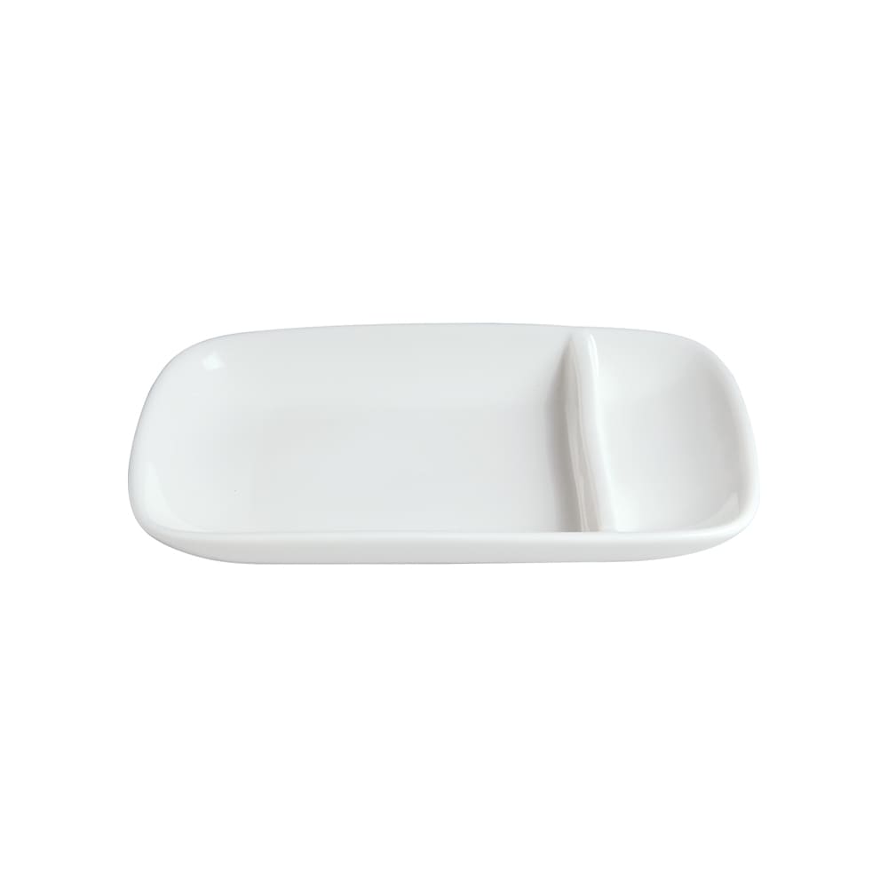 Cameo China Rectangular 2 Section Divided Dish - 9" x 5 1/2", Ceramic ...