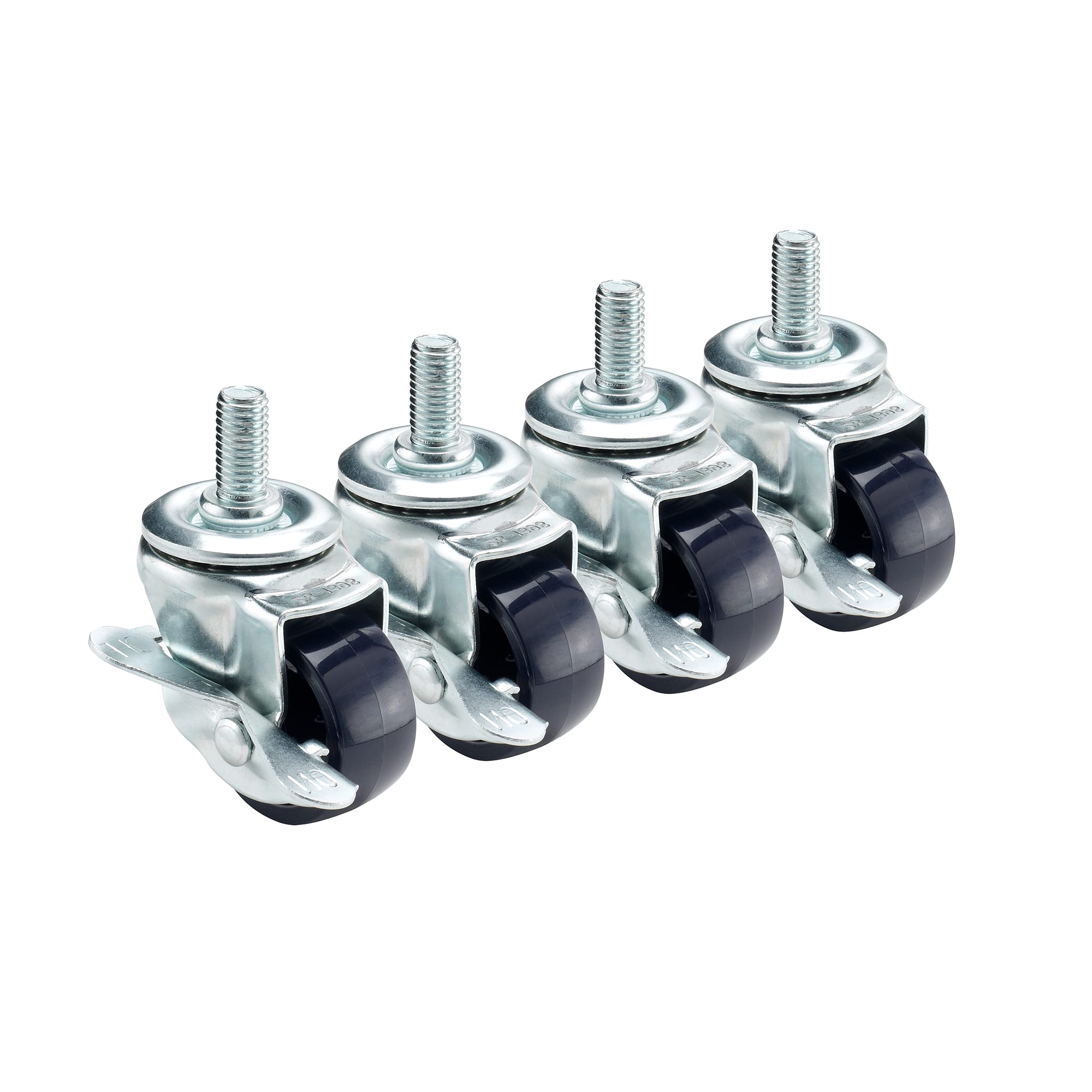 Krowne 28-139S 4 Piece Refrigerator Stem Caster Set w/ 2" Wheels