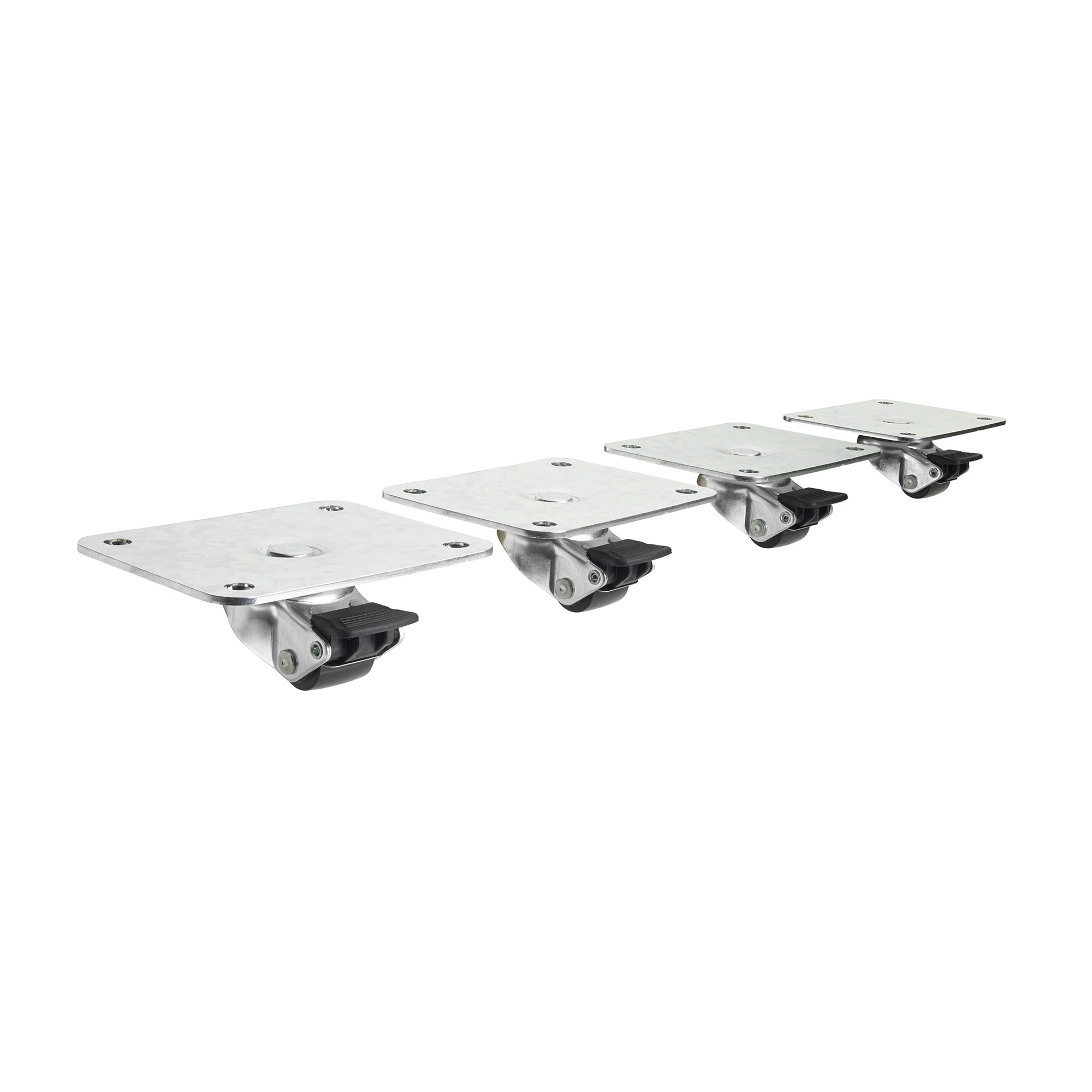 Krowne 28-168S 4 Piece Refrigerator Plate Caster Set w/ 1" Wheels, 4" x 5"