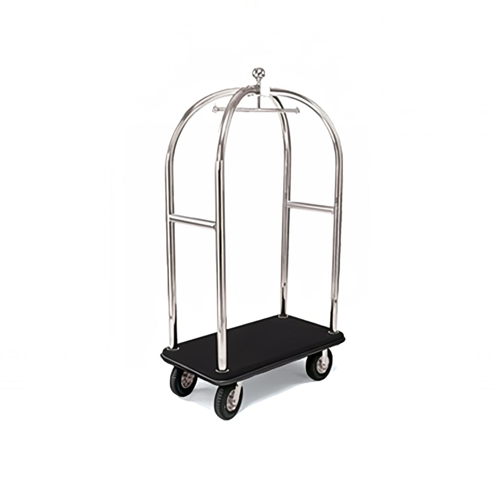 Forbes Industries Birdcage Luggage Cart w/ Carpeted Deck - 43"L x 24"W ...