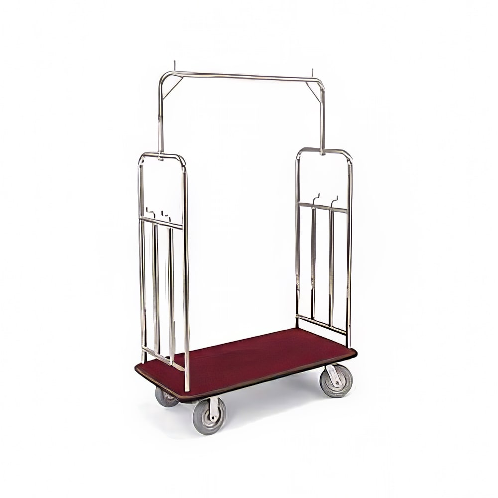 Forbes Industries Luggage Cart w/ Carpeted Deck - 48 1/2"L x 23 1/2"W x ...