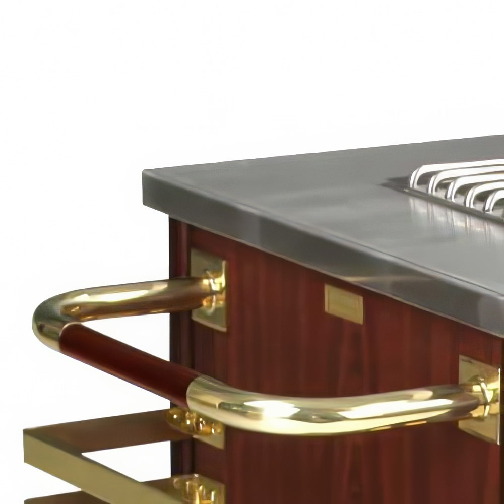 Forbes Industries Cart Handle - Brass & Wood (6008)