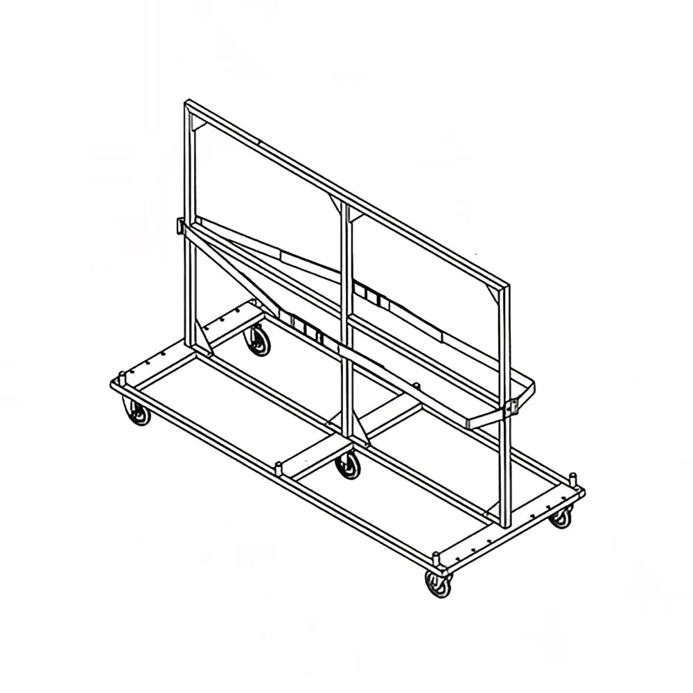 Forbes Industries 4199 6 Transport Cart W Heavy Duty Poly Straps For 5