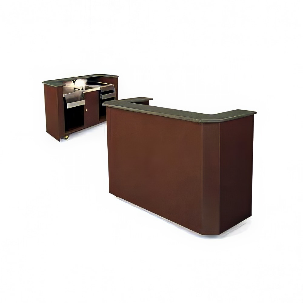 Forbes Industries 60" Portable Bar w/ Laminate Cabinet & Corian ...