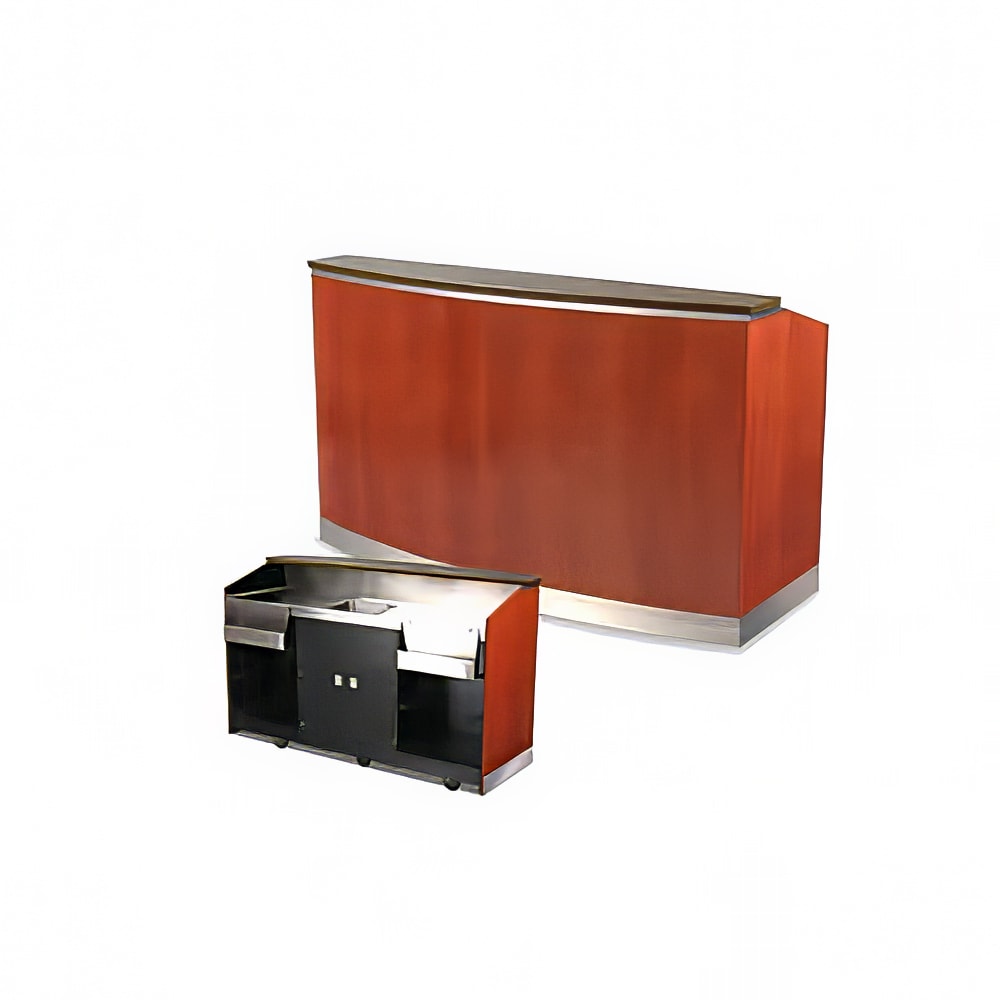 Forbes Industries 60" Portable Bar w/ Avonite & Stainless Countertops ...