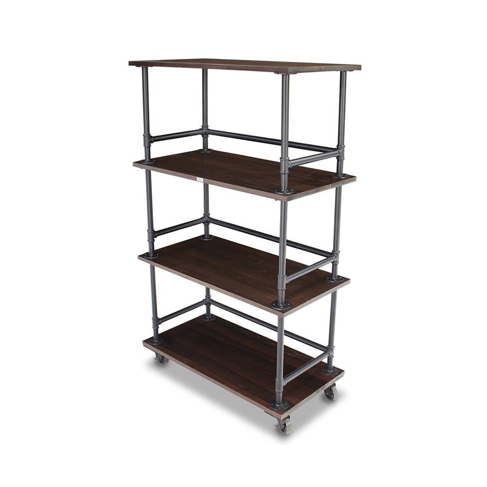 Forbes Industries Mobile Display Tower w/ (3) Steel Shelves & Steel ...