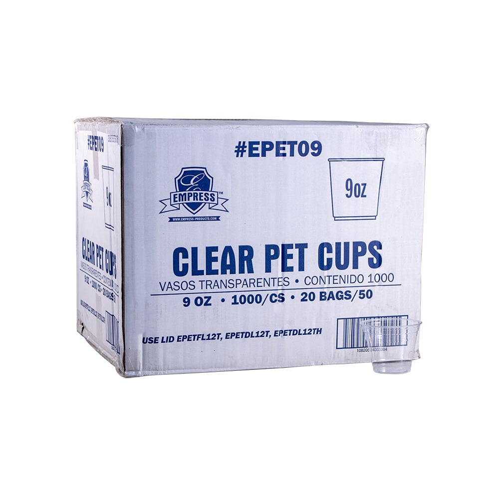 Empress 9 oz Disposable Cup - PET, Clear (EPET09 (48618))