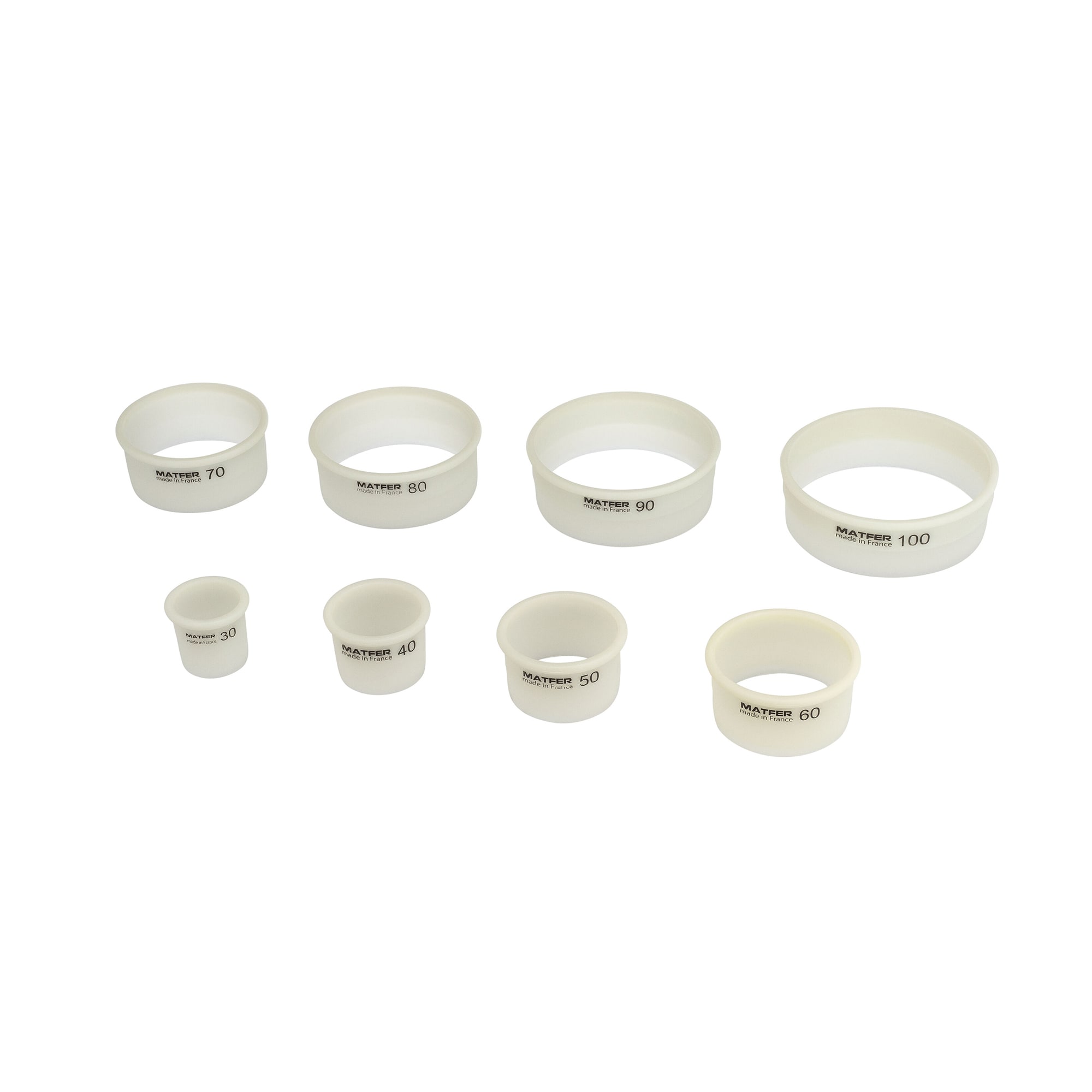 Matfer Bourgeat 150103 8 Piece Round Pastry Cutter Set w/ Storage ...