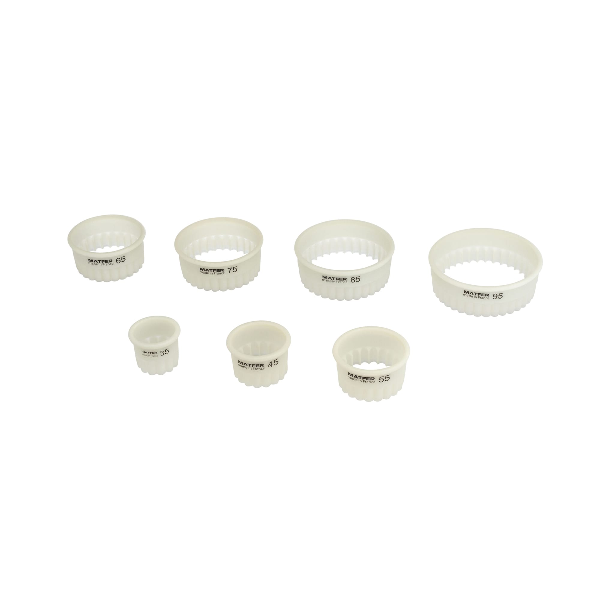 Matfer Bourgeat 150159 2 3/4" Round Pastry Cutter Set, Composite