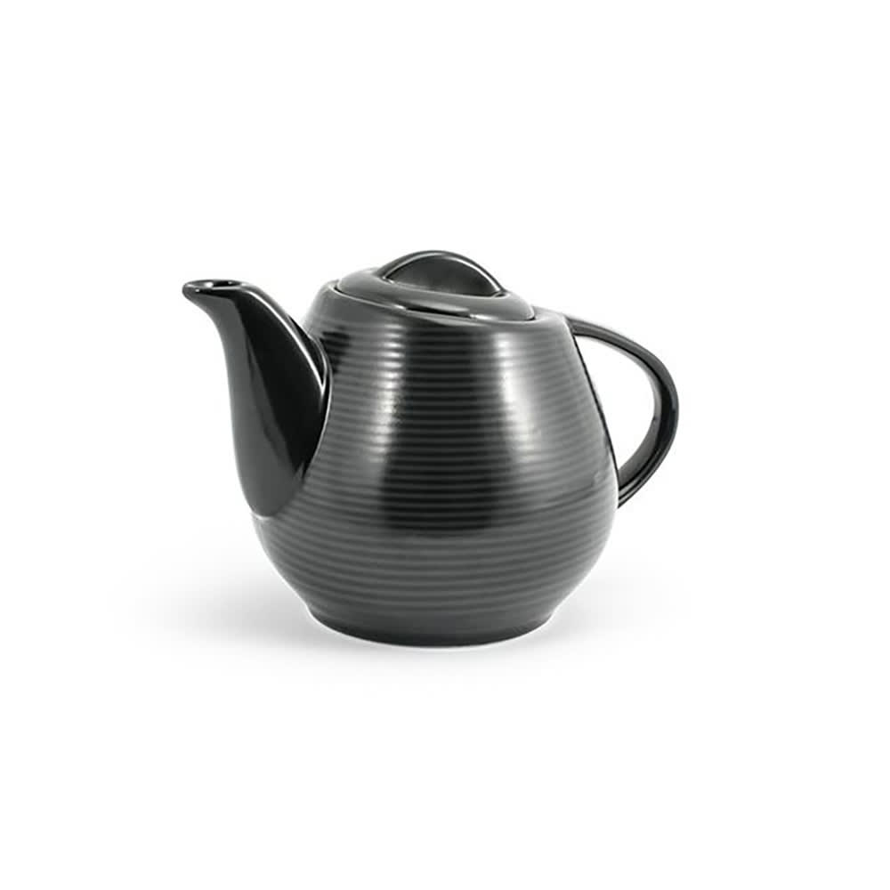 Front of the House 15 oz Spiral® Teapot - Porcelain, Black (BTP002BKP12)