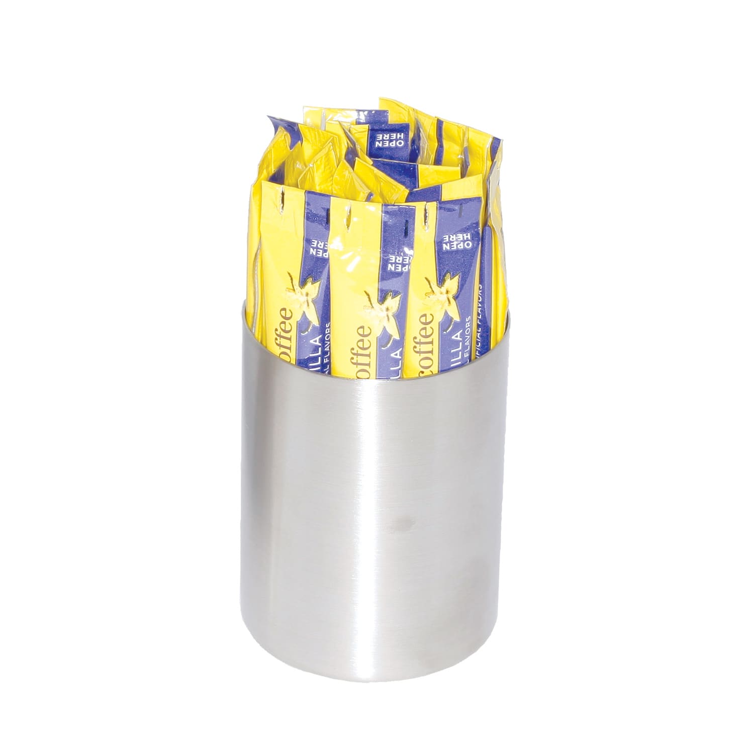 Service Ideas Round Sugar Caddy - Stainless Steel, Silver (STCSG4)