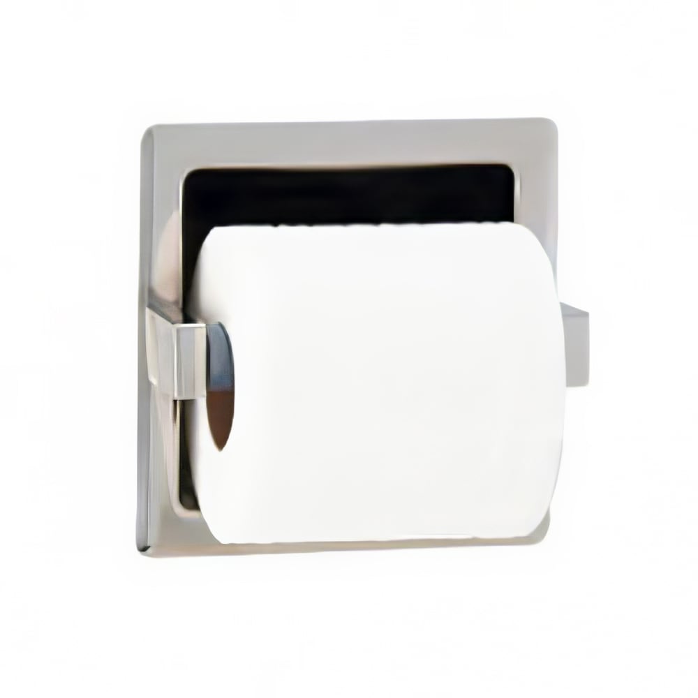 Gamco 212 Recessed Tissue Dispenser, Single Roll, Polished Stainless