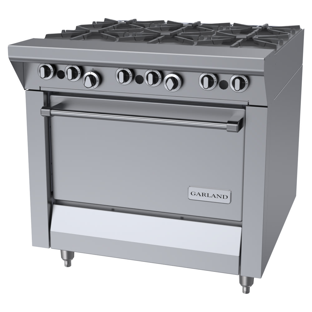 Garland M43R 34" 6-Burner Gas Range w/ Standard Oven, Liquid Propane