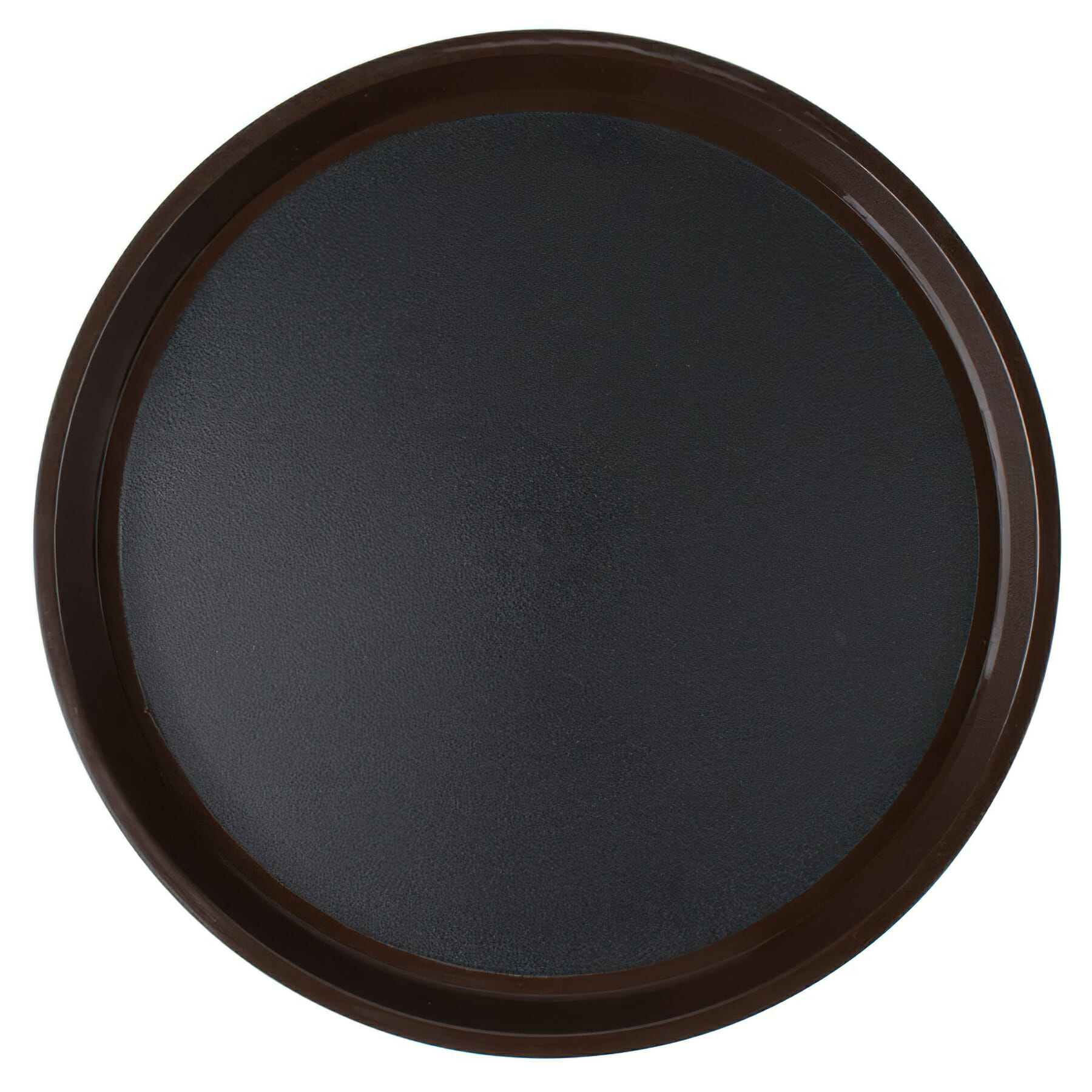 GET 16" Round Serving Tray, Plastic, Black/Brown (RCT-16-NS)