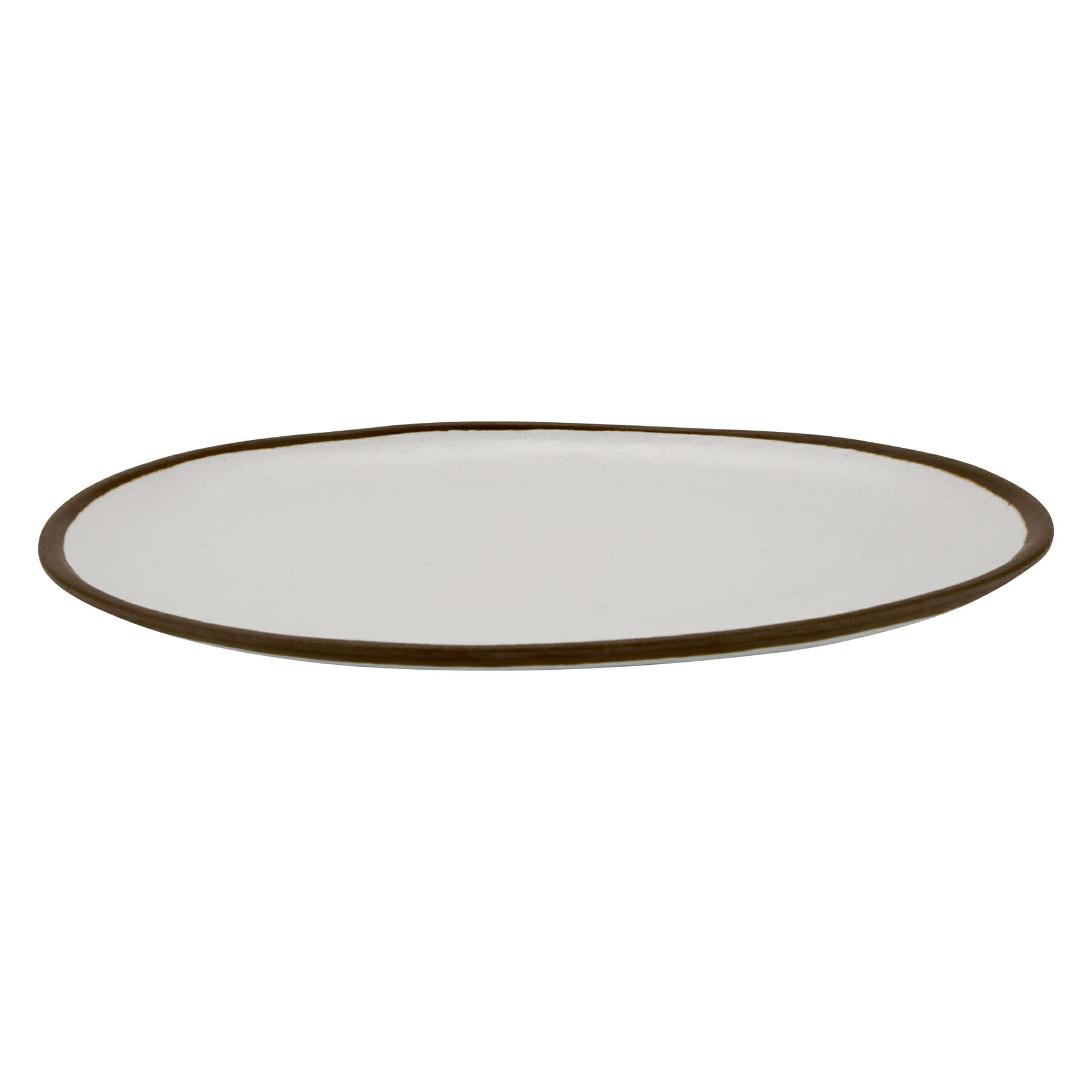 GET 11 3/4" x 9 1/4" Oval Pottery Market Dinner Plate - Melamine, Cream ...