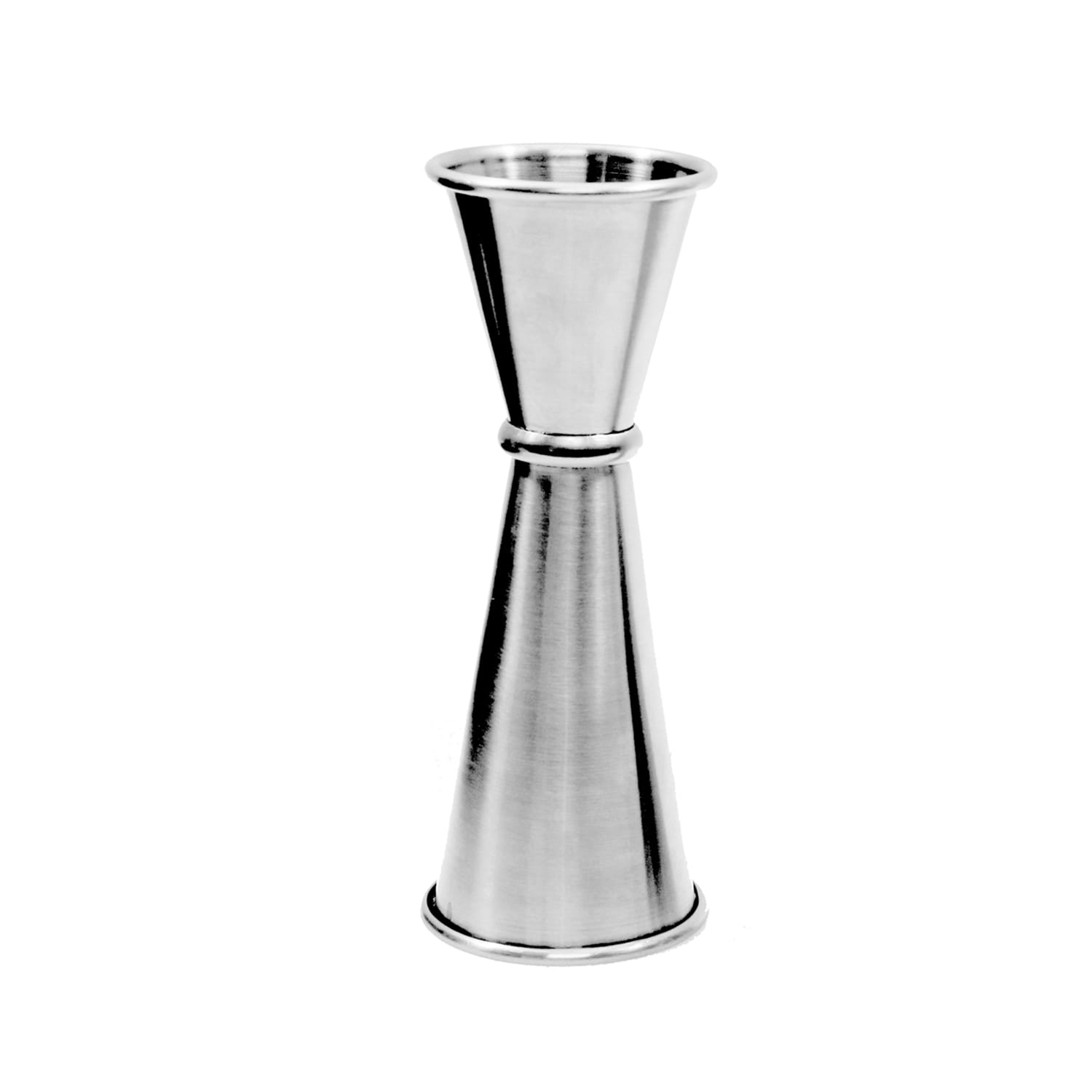 Tablecraft JJ1206 1 oz & 2 oz Japanese Jigger - Stainless Steel