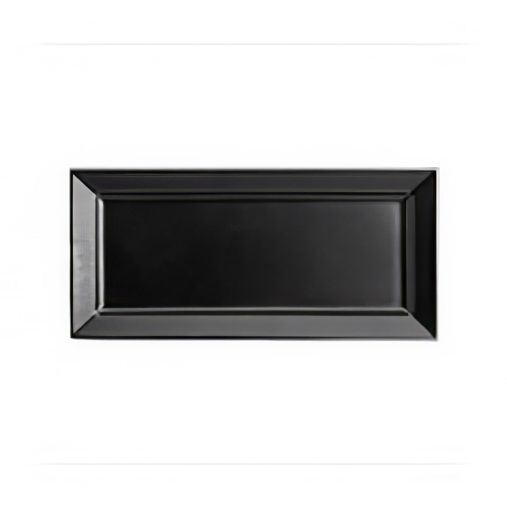 Hall China 14 1/4" x 6 3/4" Rectangular Foundry Platter - China, Black ...