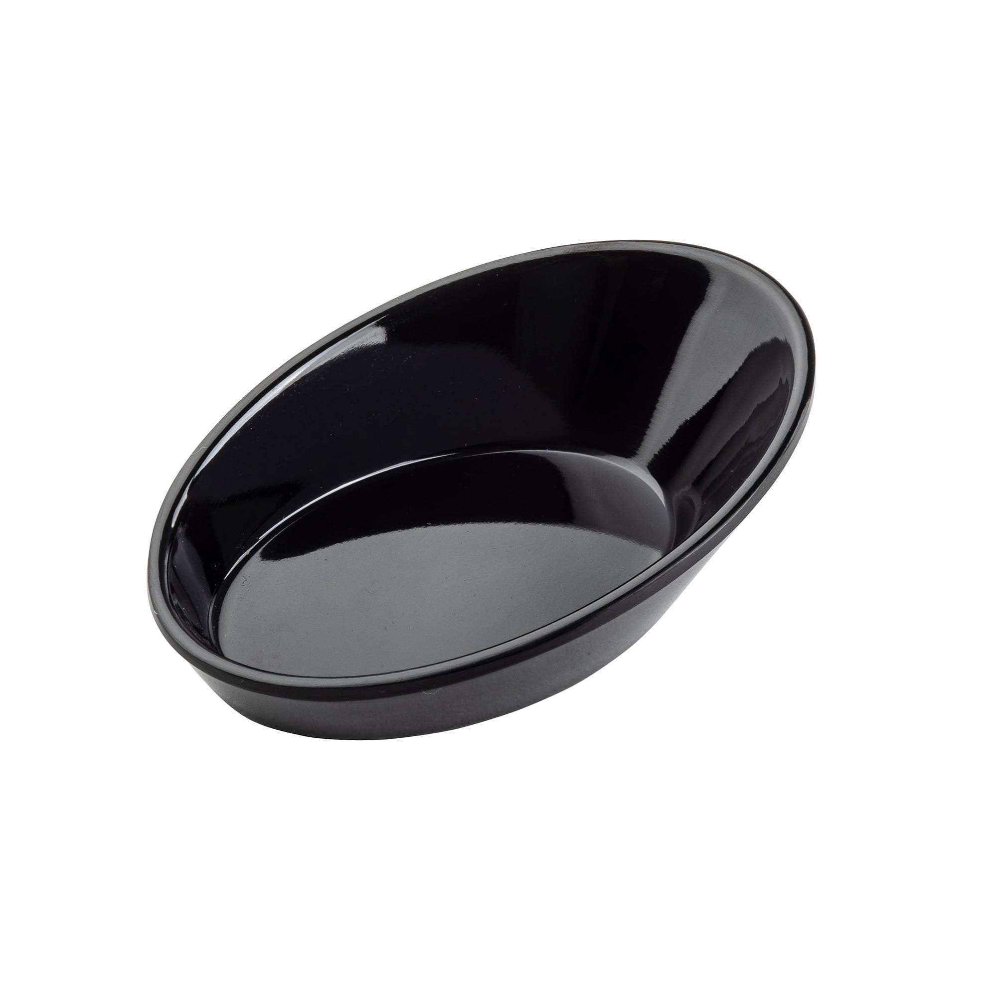 Tablecraft 10313BK 3 1/2" x 2 3/8", Oval Melamine Mini Dish - Black