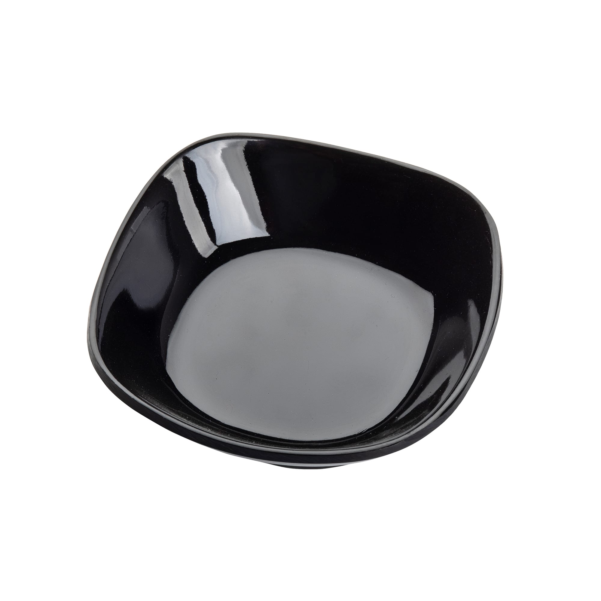 Tablecraft 10315BK 1 1/2 oz Square Melamine Mini Bowl, Black