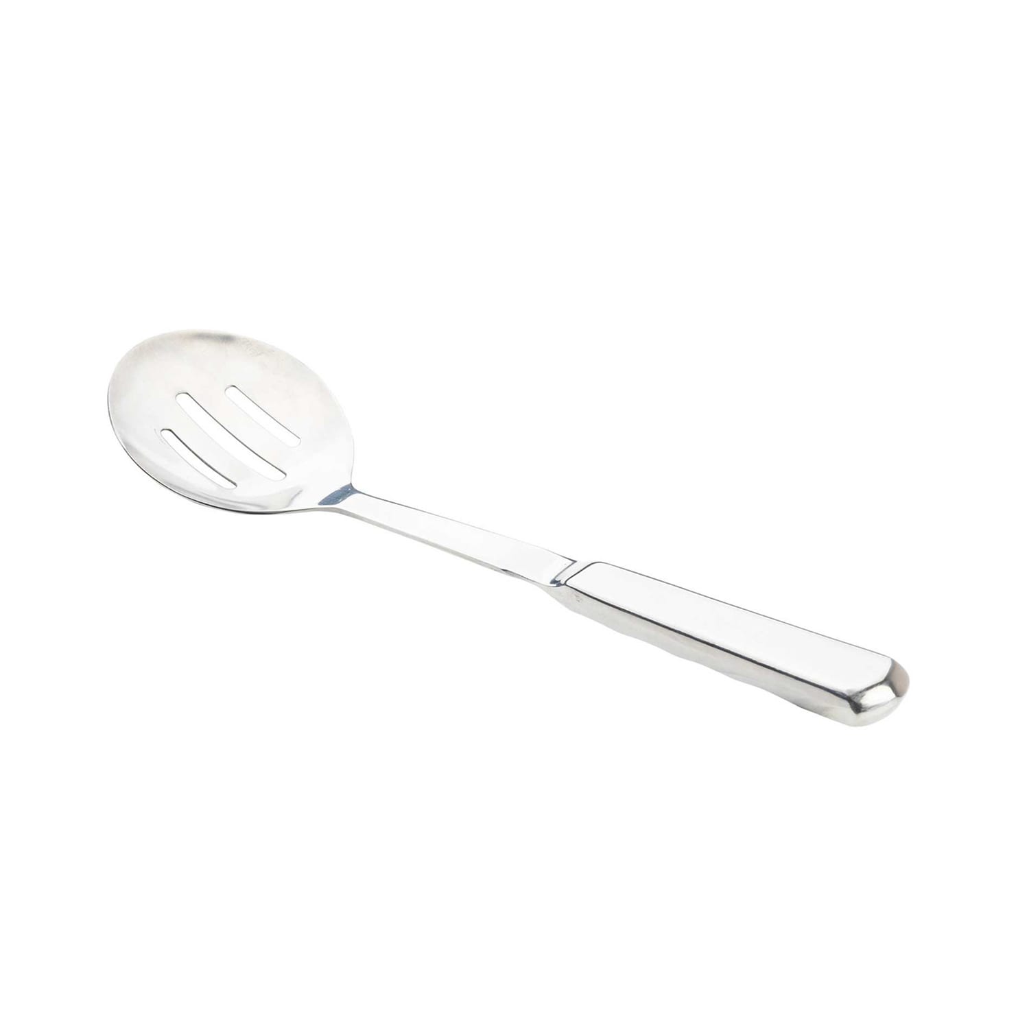 Tablecraft 11627 11 3/4" Slotted Stainless Serving Spoon w/ Hollow Handle