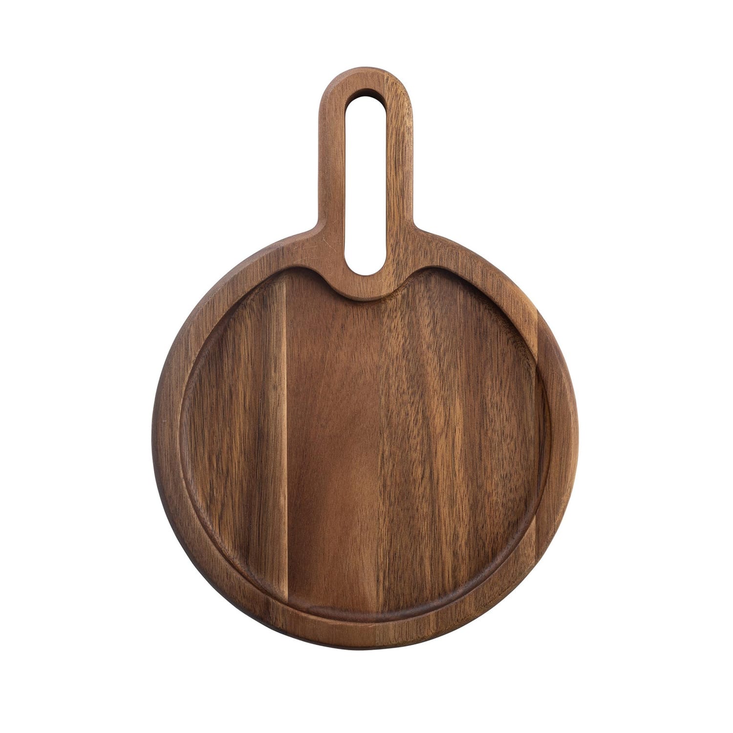 Tablecraft 11524 8" Round Serving Paddle - Acacia Wood