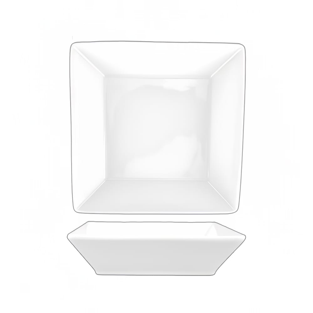 ITI 7 oz Square Slope™ Bowl - Porcelain, Bright White (SP-15)