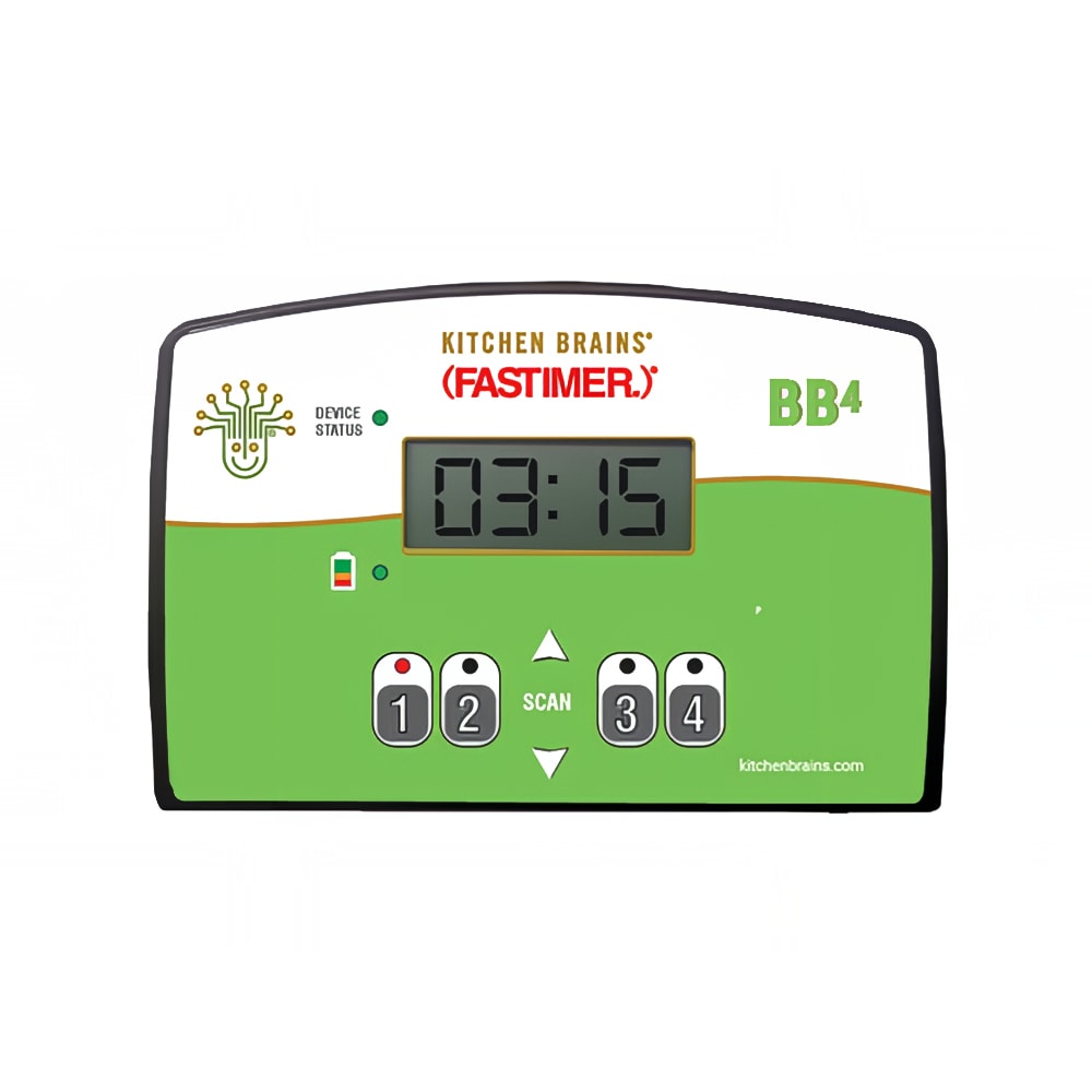 Kitchen Brains Battery Timer w/ (4) Buttons, Magnetic Mount (BB4)