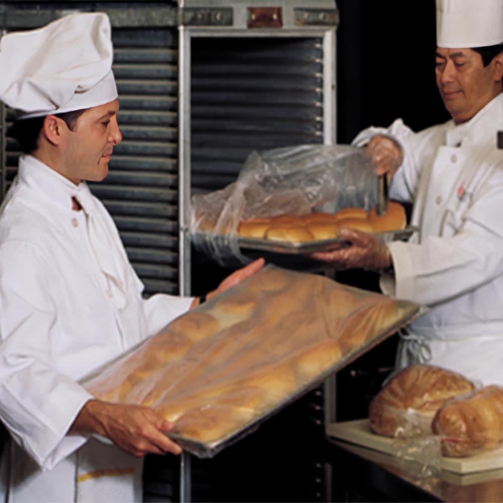 LK Packaging Bun Pan Covers w/ Twist Ties - 37" x 27", Poly (BOR2737HD)