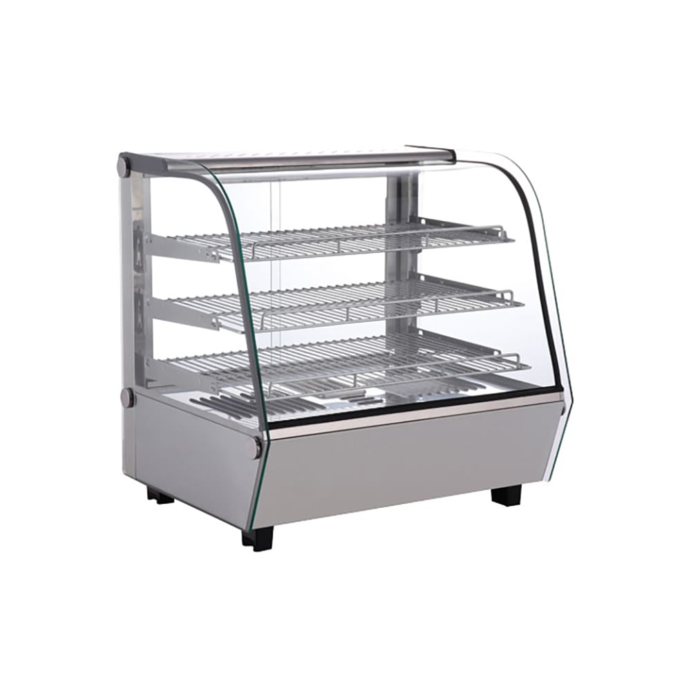 Omcan 26 7/10" Full Service Countertop Heated Display Case - (3 ...