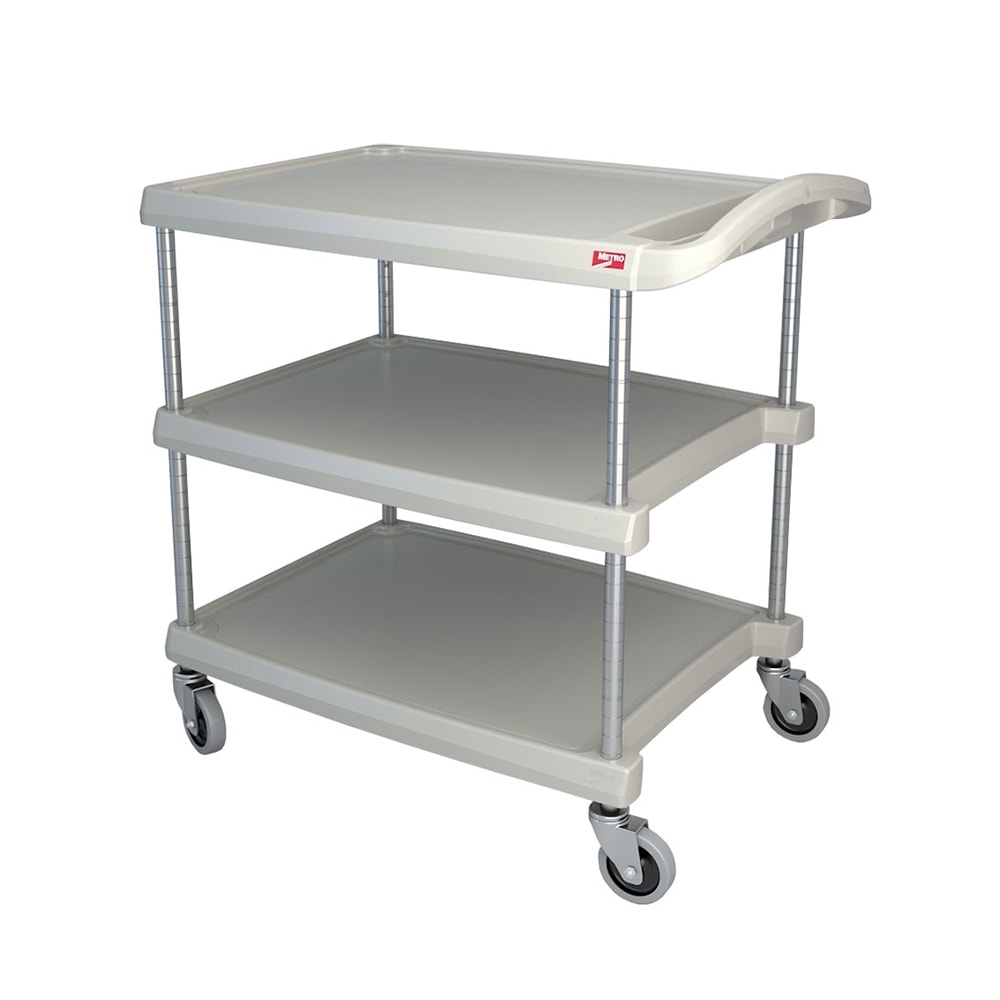 Metro MY2030-34G 3 Level Polymer Utility Cart w/ 400 lb Capacity ...