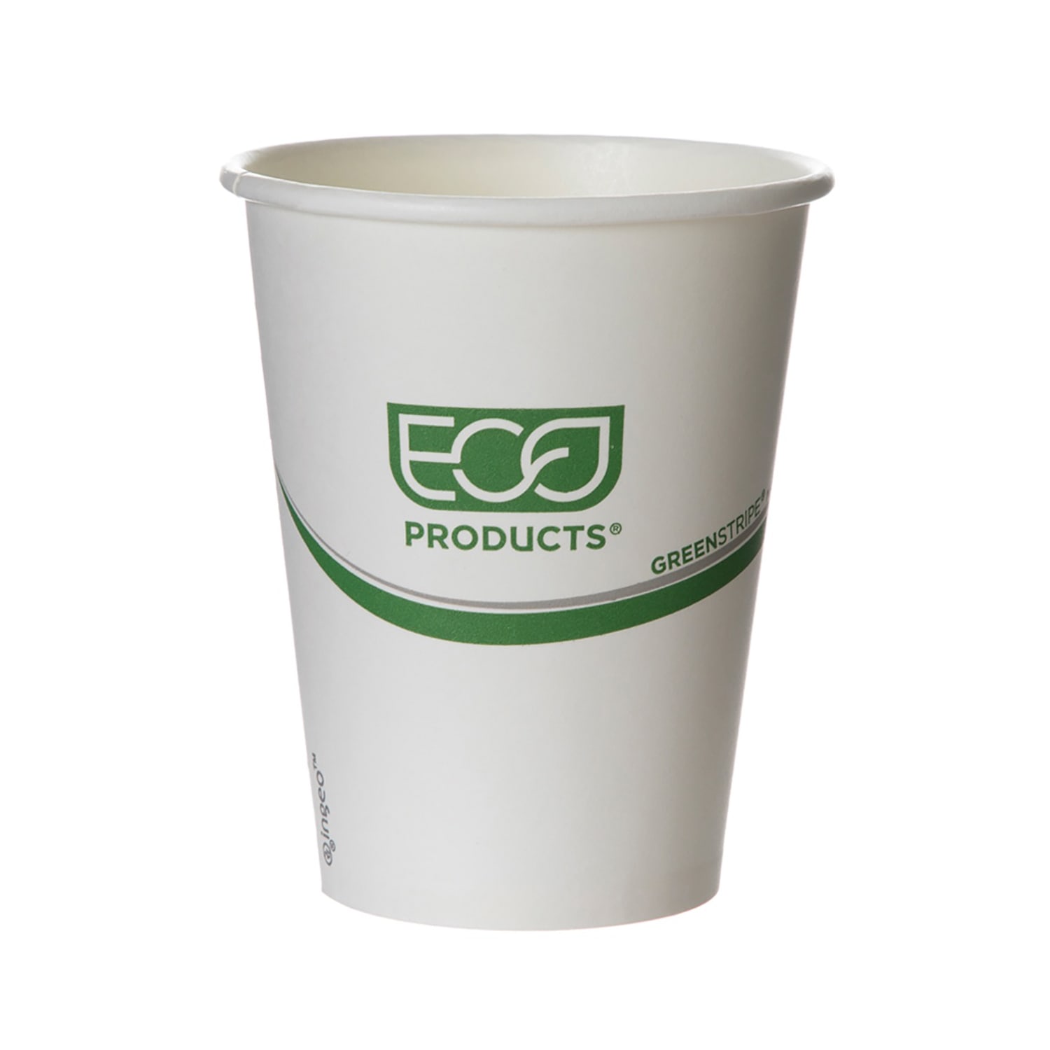 Eco Products GreenStripe® 12 oz Disposable Hot Cup - PLA, Printed (EP ...